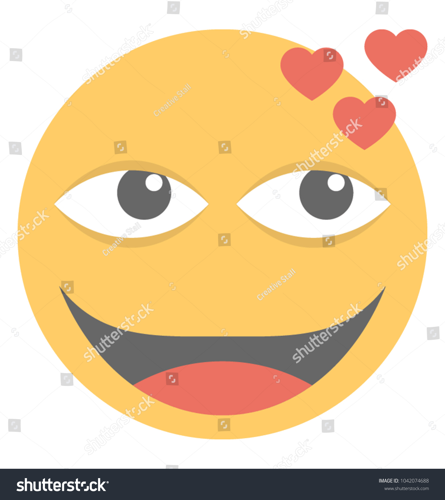 Emoji Representing Feeling Loved Concept: เวกเตอร์สต็อก (ปลอดค่า ...