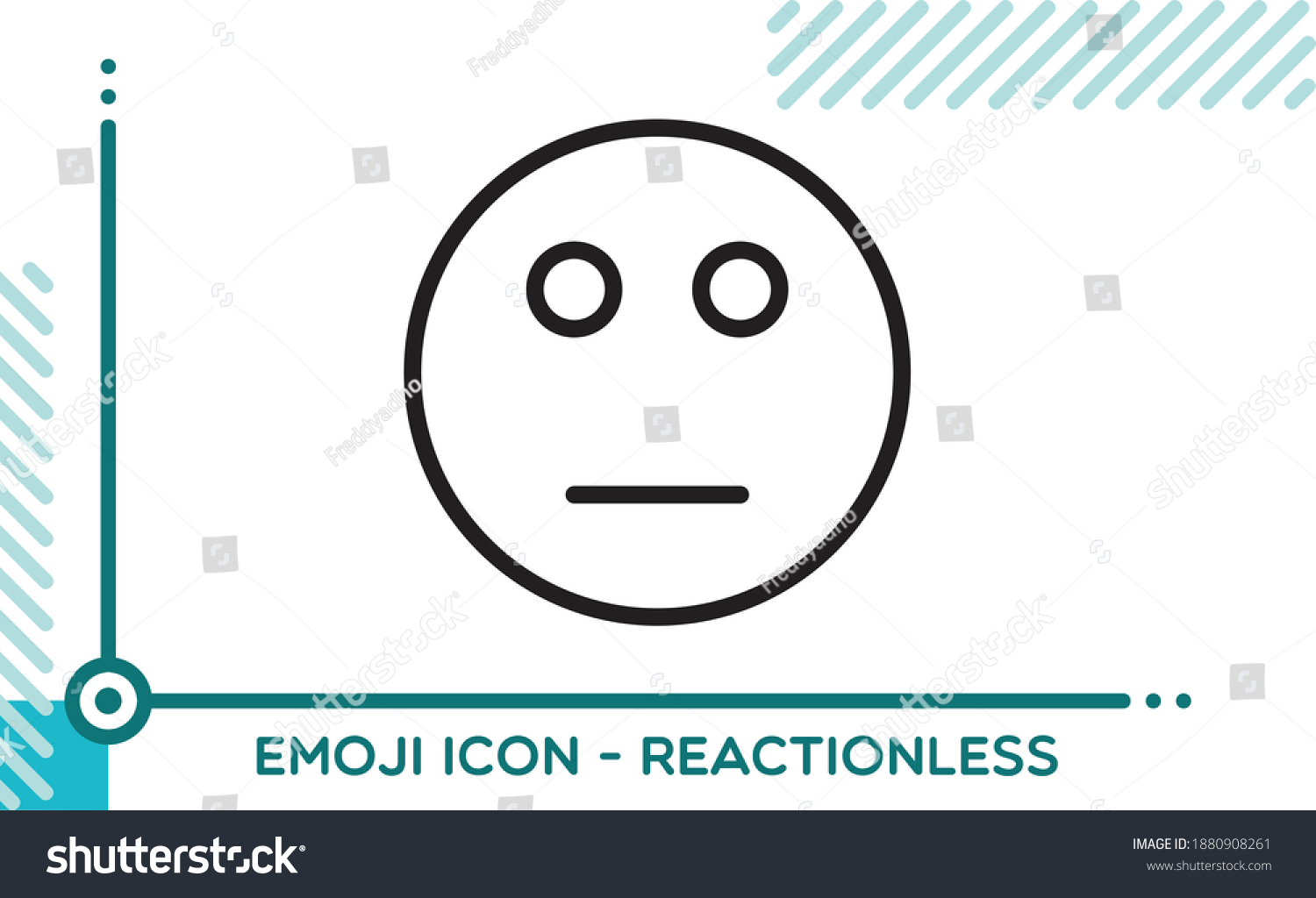 Emoji Vector Icon Face Reactionless Stock Vector (Royalty Free) 1880908261