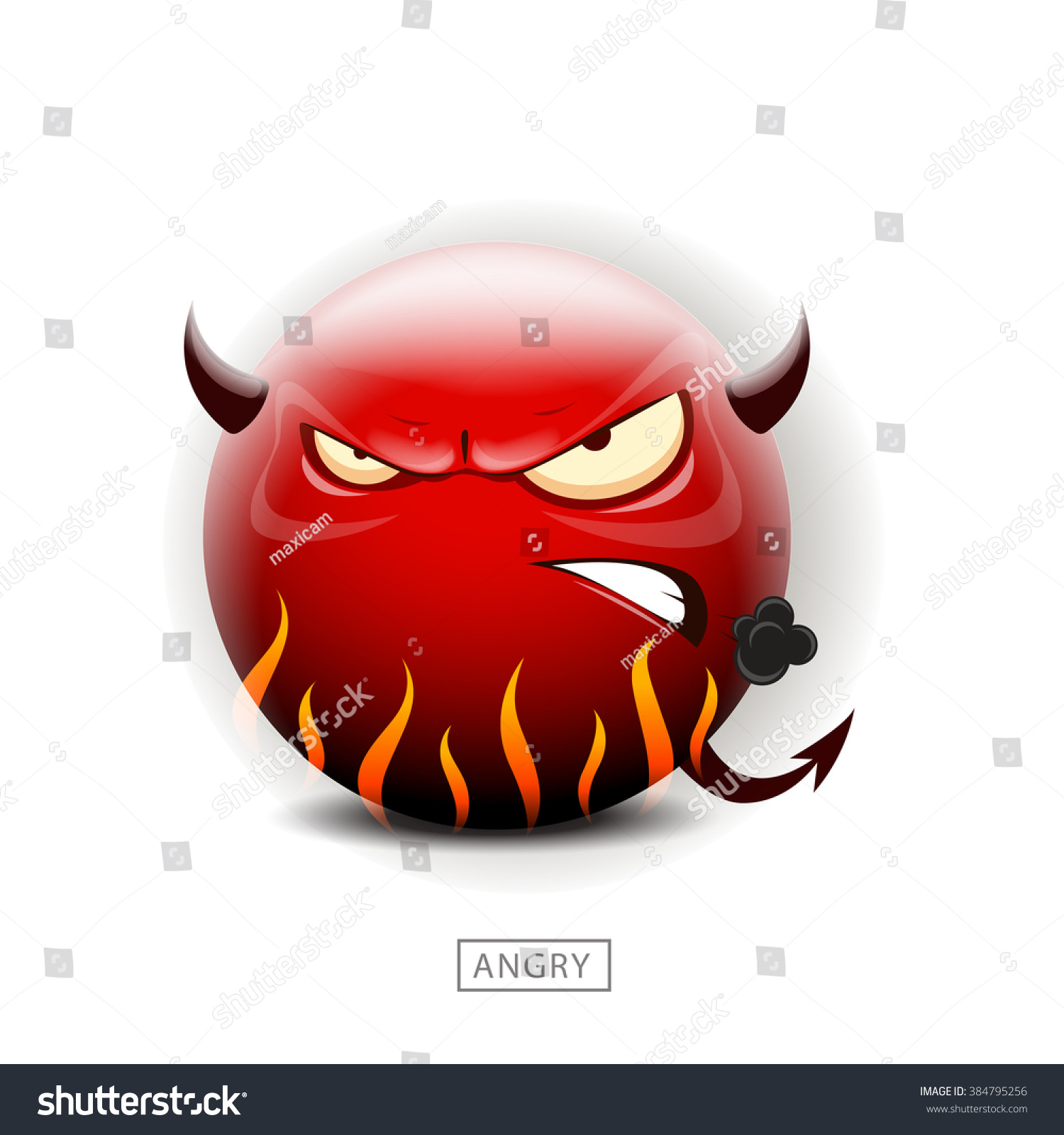 Emoticon Angry Like Devil Vector Illustration: Vector có sẵn (miễn phí ...