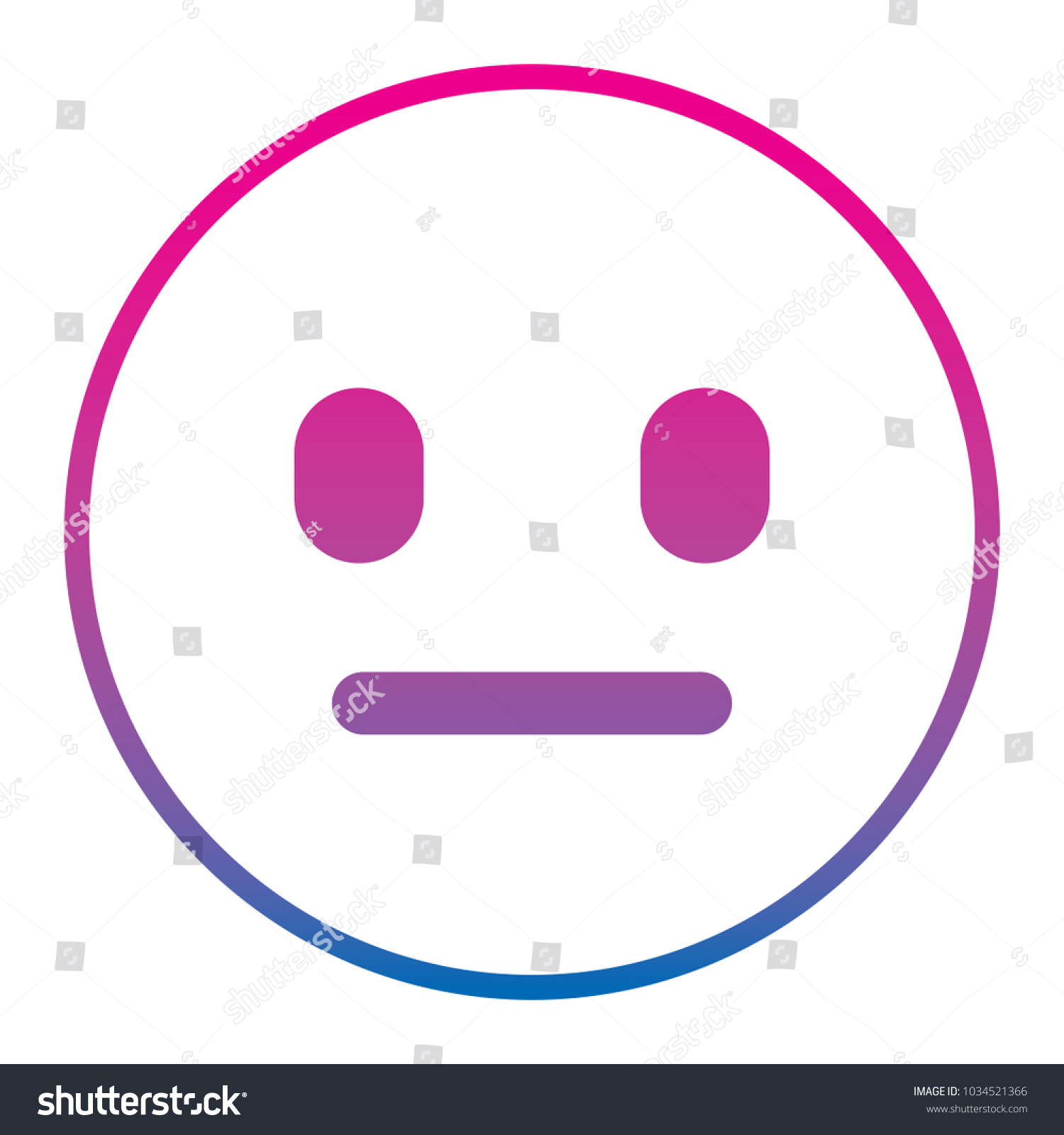 Emoticon Cartoon Face Speechless Expression Stock Vector (Royalty Free ...