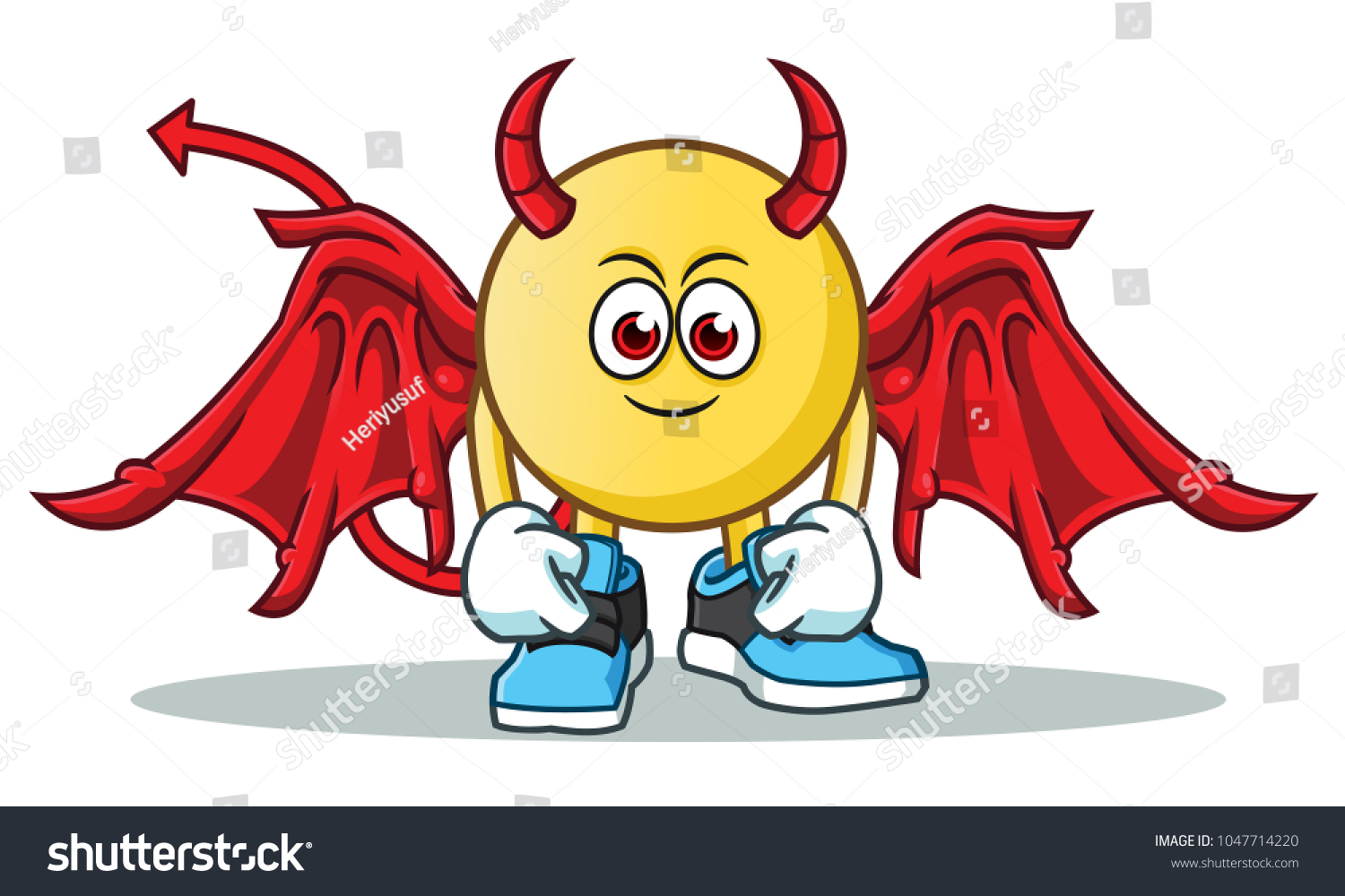 Emoticon Devil Mascot Vector Cartoon Illustration: Vector có sẵn (miễn ...