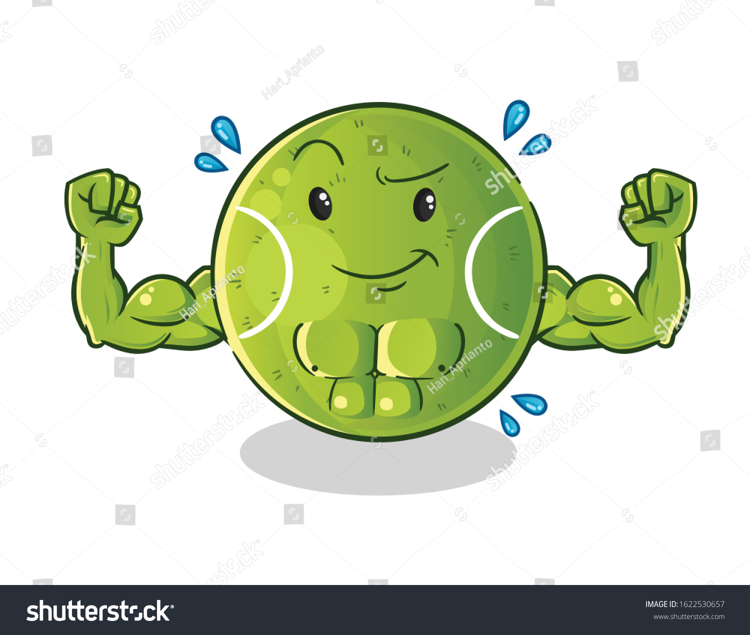 Emoticon Emoji Strong Muscle Bodybuilder Cute เวกเตอร์สต็อก ปลอดค่าลิขสิทธิ์ 1622530657