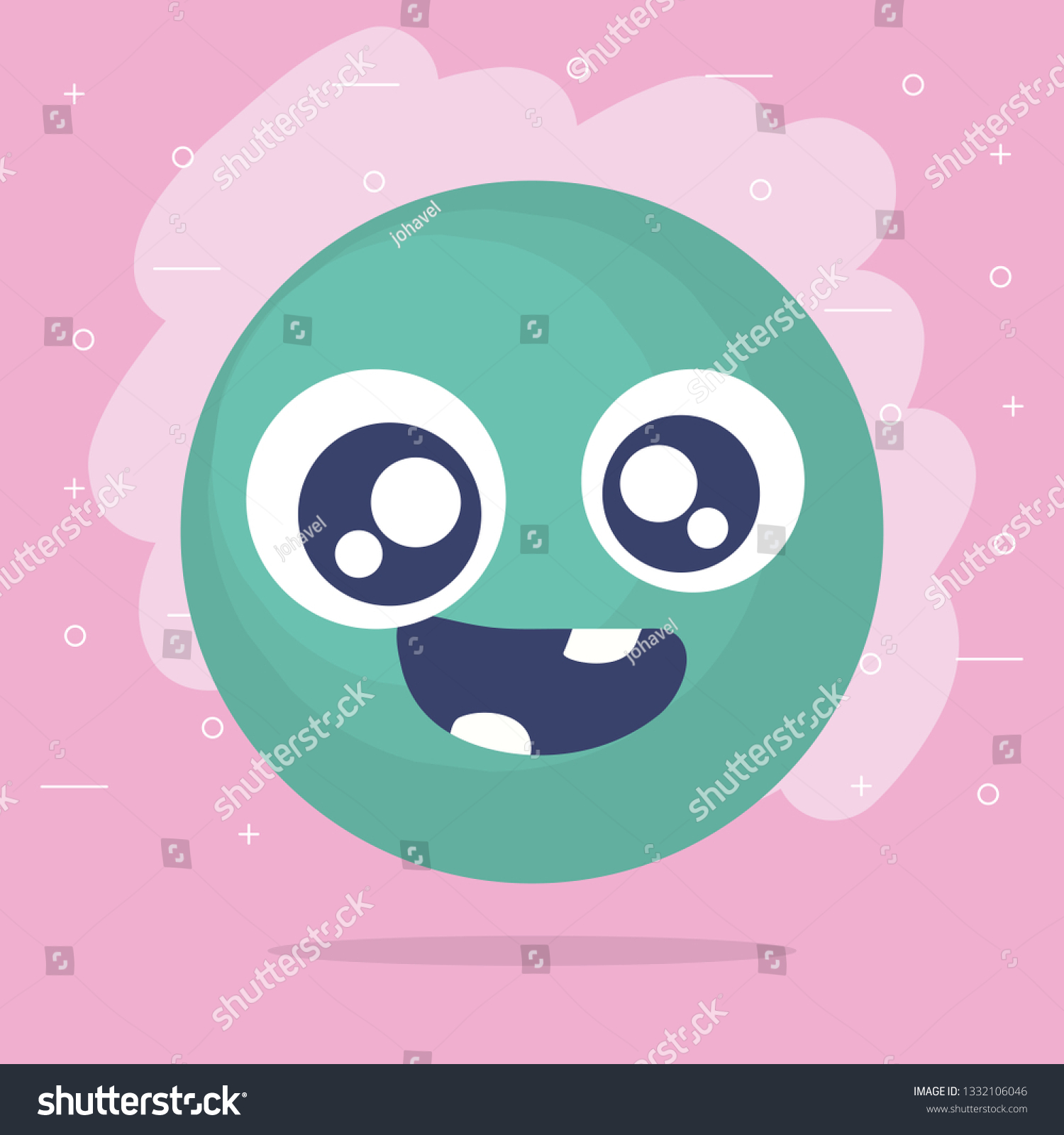 Emoticon Face Crazy Teeth Stock Vector (Royalty Free) 1332106046 ...