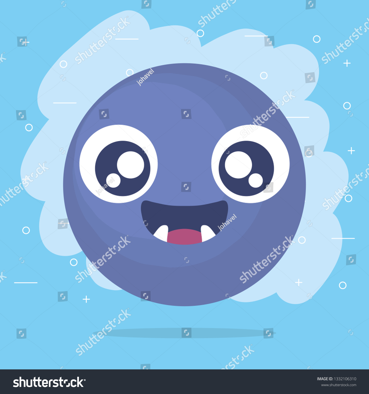 Emoticon Face Crazy Teeth Stock Vector (Royalty Free) 1332106310 ...