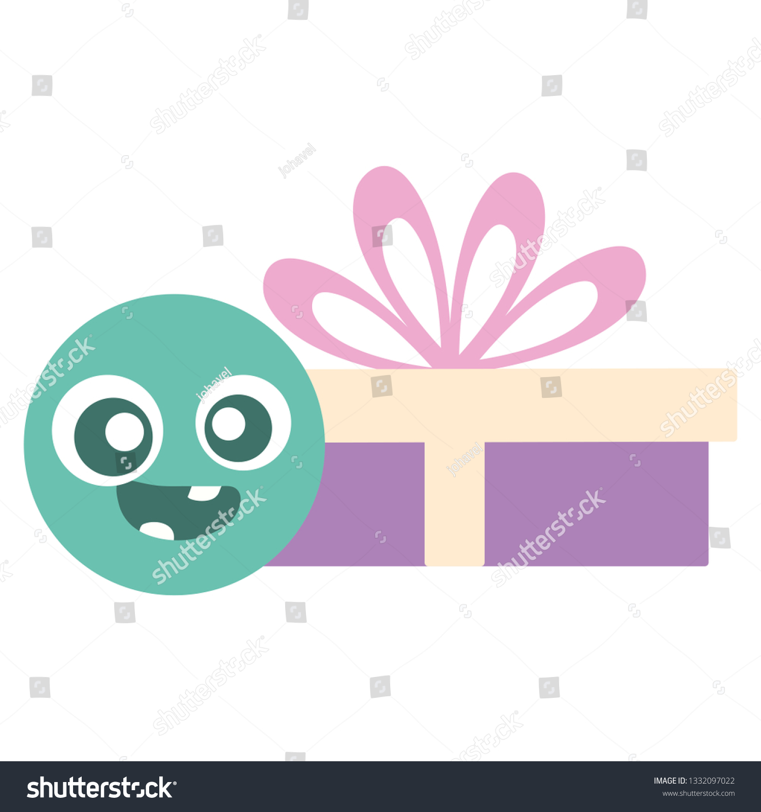 Emoticon Face Giftbox Present: เวกเตอร์สต็อก (ปลอดค่าลิขสิทธิ์ ...