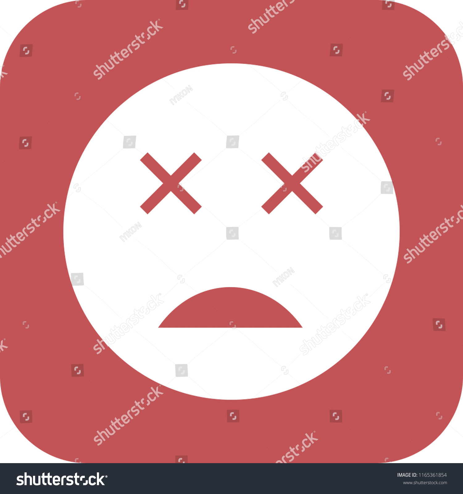 Emoticon Filled Icon Stock Vector (Royalty Free) 1165361854 | Shutterstock