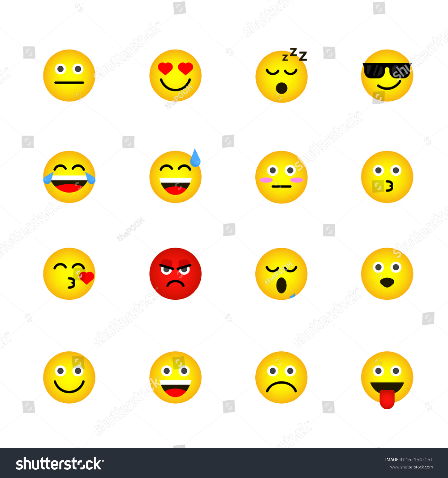 Emoticon Smile Icon User Interface Stock Vector (Royalty Free) 1621542061
