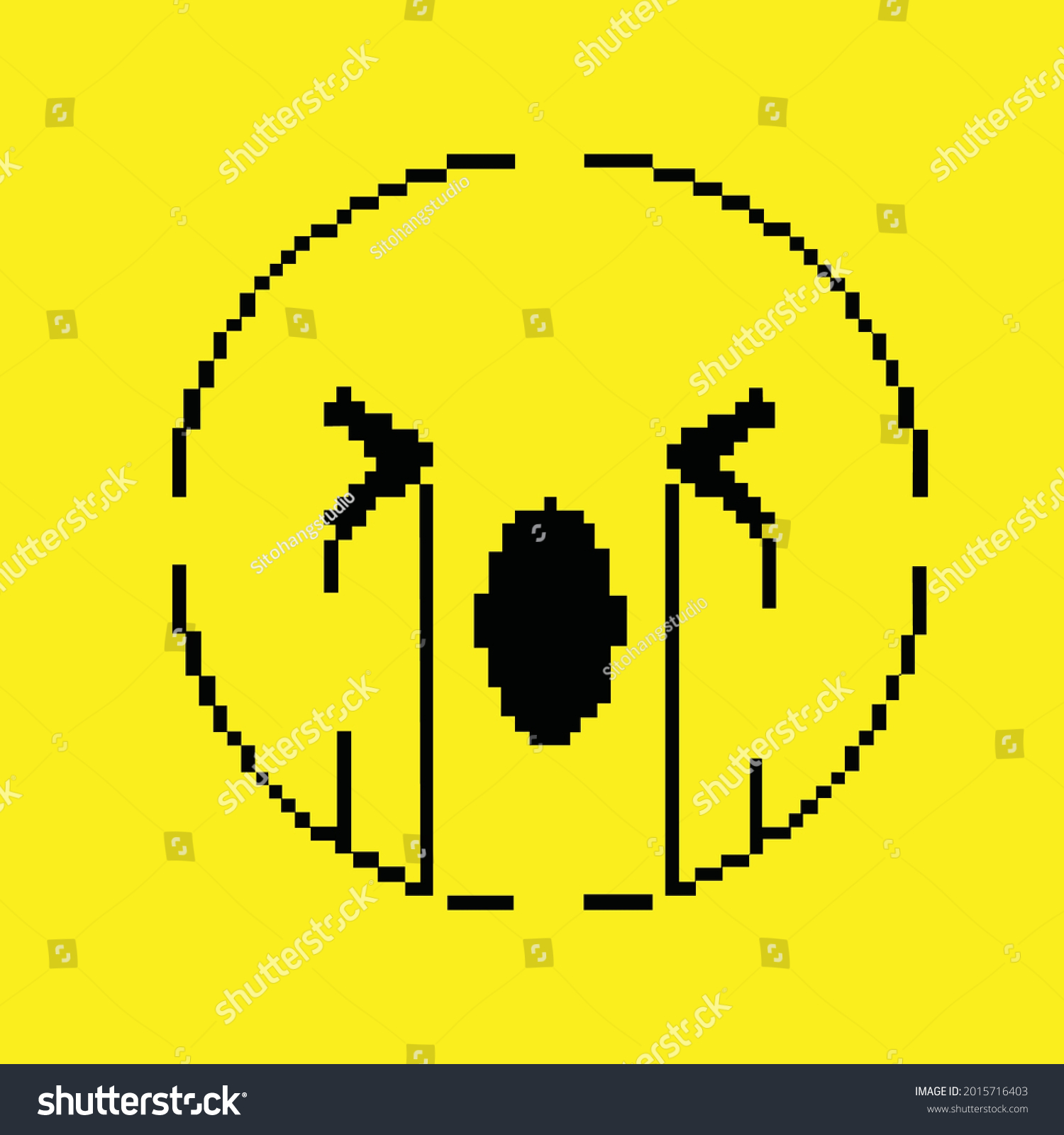 Emoticon Pixel Design Vector Cry Smile Stock Vector (Royalty Free ...
