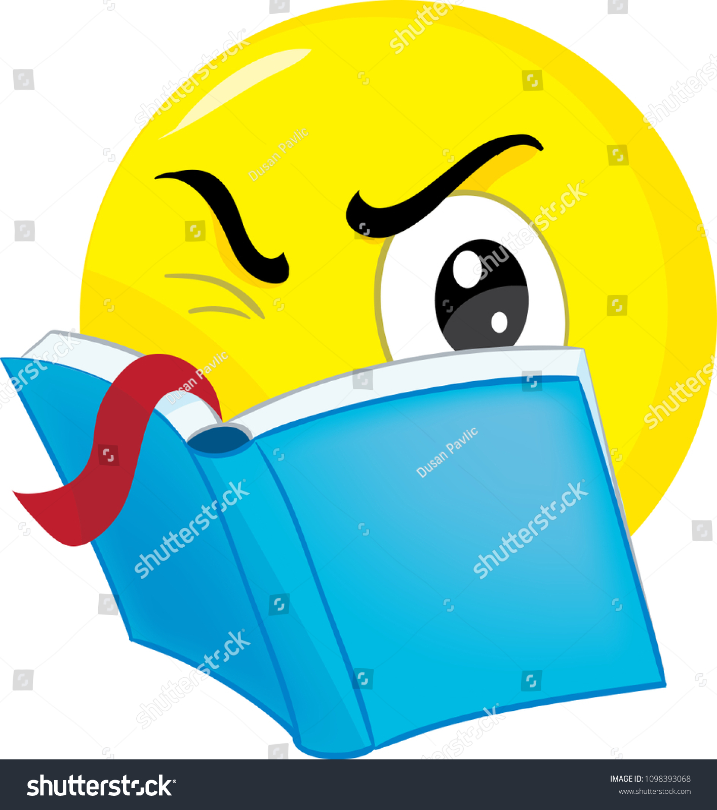 Emoticon Read Does Not Disturb Stock Vector (Royalty Free) 1098393068 ...