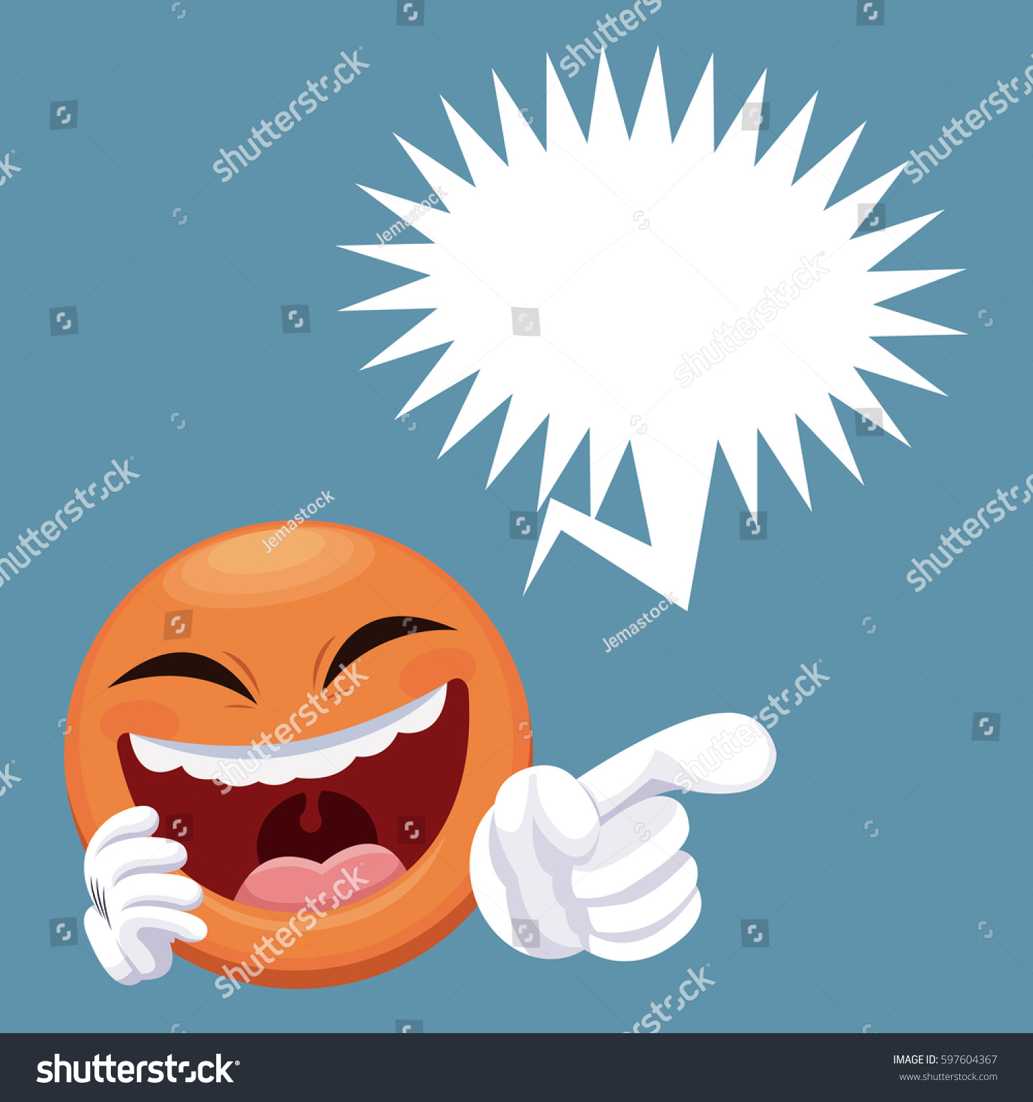 Emoticon Smiling Bubble Speech Stock Vector (Royalty Free) 597604367 ...