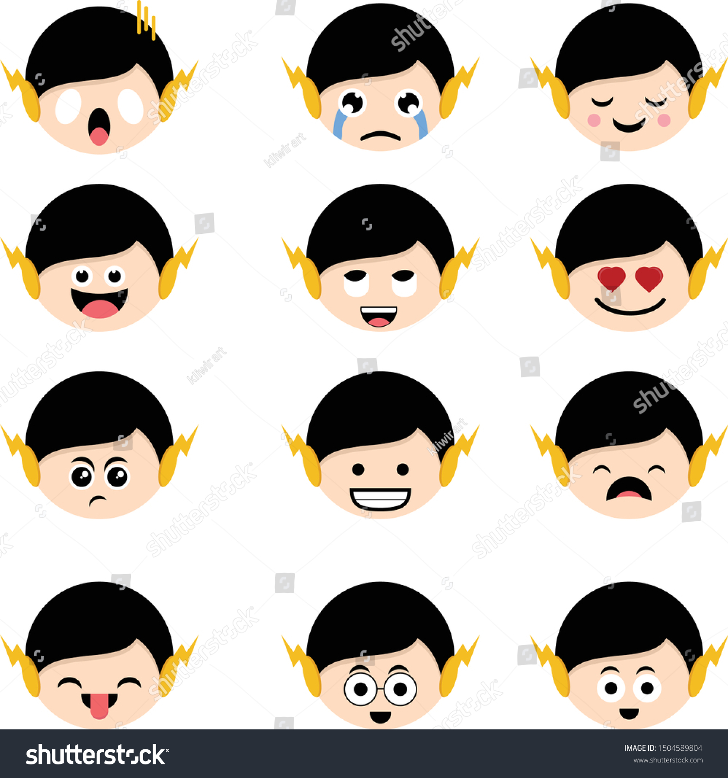 Emoticon Super Hero Cute Vector Simple Stock Vector (Royalty Free ...