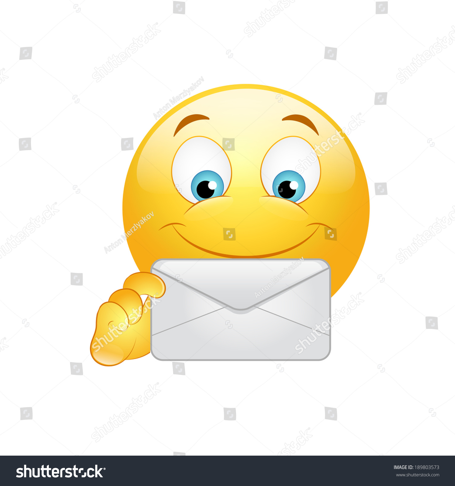 Emoticon Envelope Vector Stok Vektör (Telifsiz) 189803573 | Shutterstock