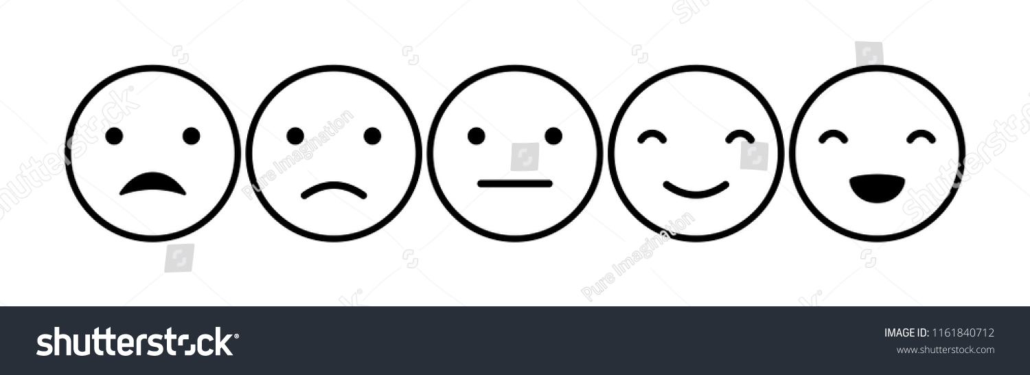 Emoticons Mood Scale Stock Vector (Royalty Free) 1161840712 | Shutterstock