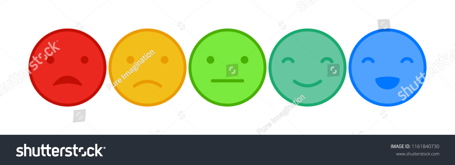 Emoticons Mood Scale Stock Vector (Royalty Free) 1161840730