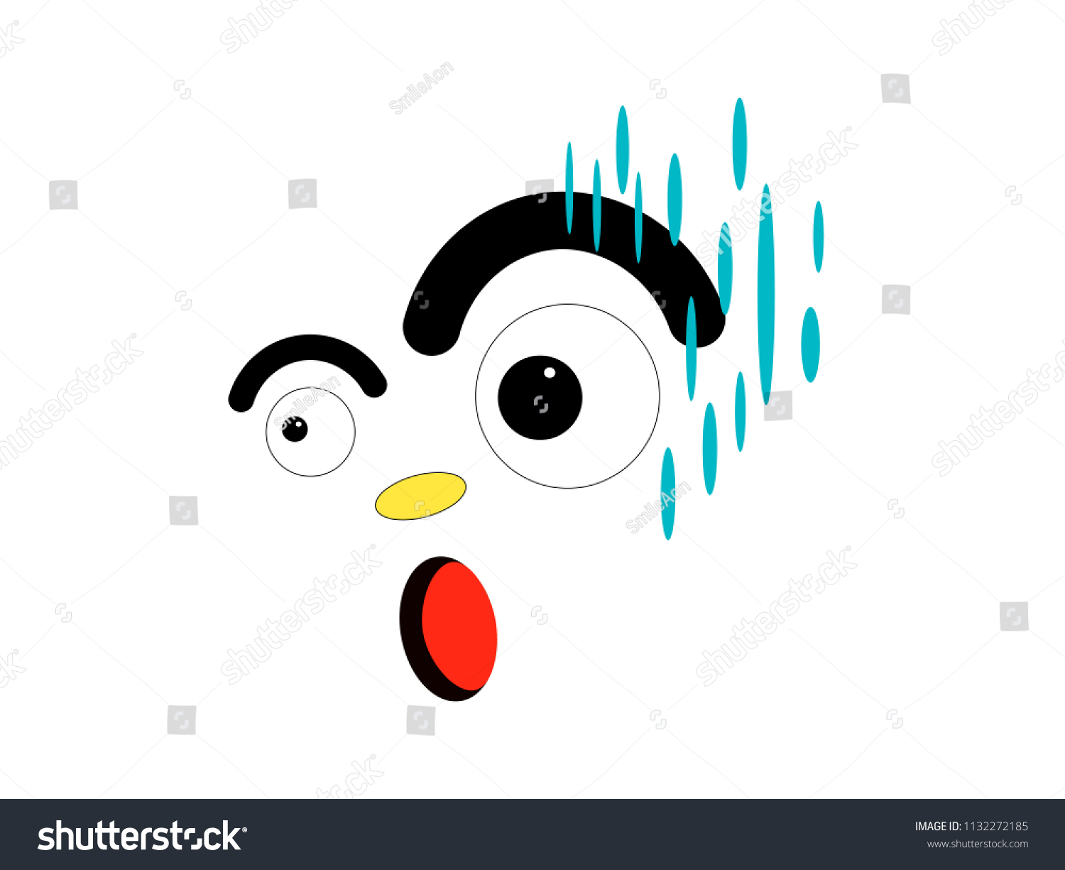 Emotion Cartoon Shock Action Stock Vector (Royalty Free) 1132272185 ...
