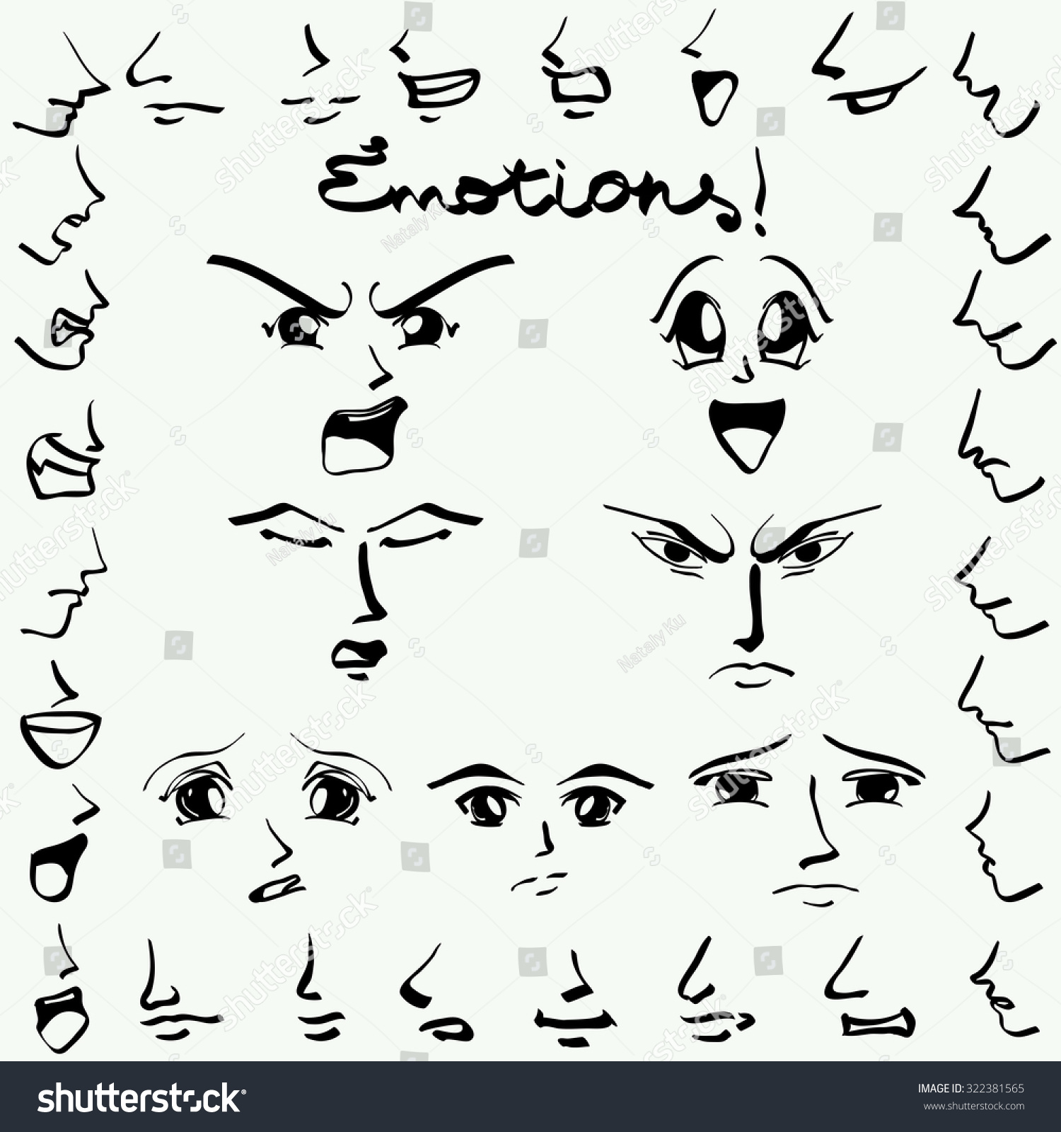 Emotions Pack Stock Vector (Royalty Free) 322381565 | Shutterstock