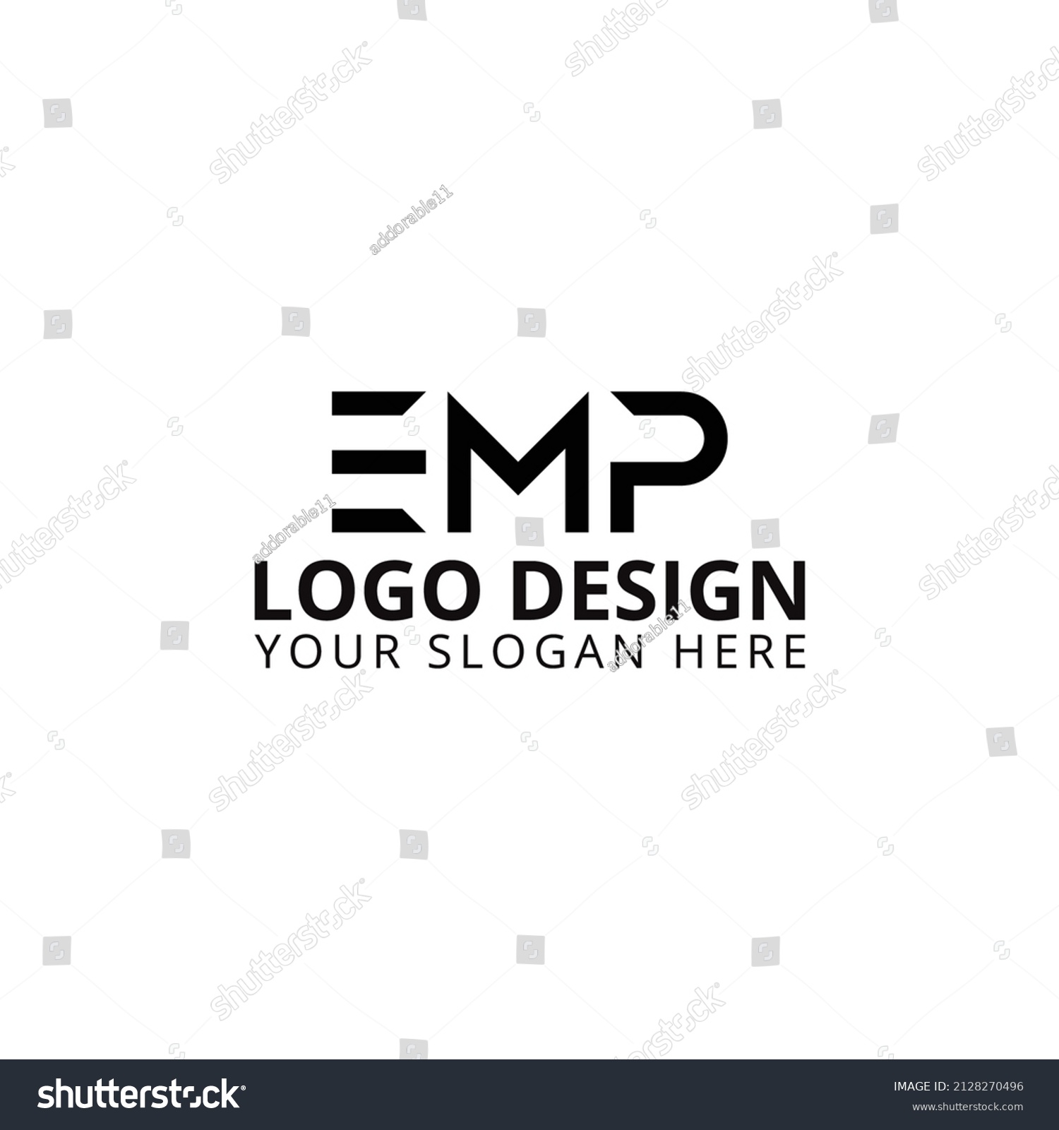 Emp Logo Design Professional Logo Stock Vector (Royalty Free) 2128270496