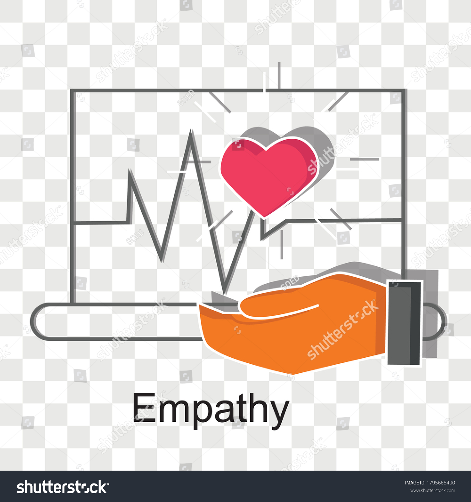 Empathy Concept On Transparency Backgroundcreative Idea Stock Vector ...
