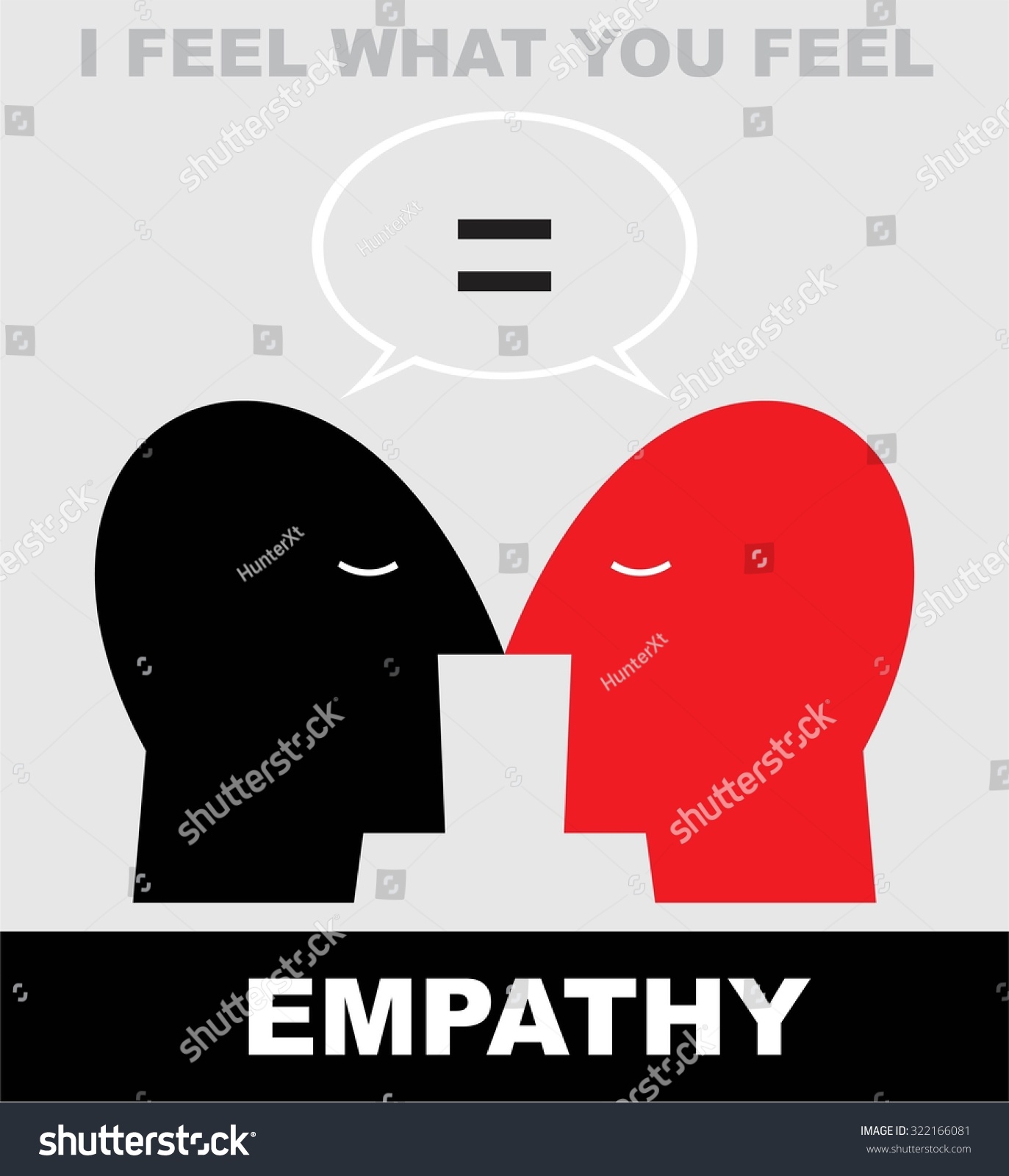 Empathy Simple Flat Vector Illustration Design Stock Vector (Royalty ...