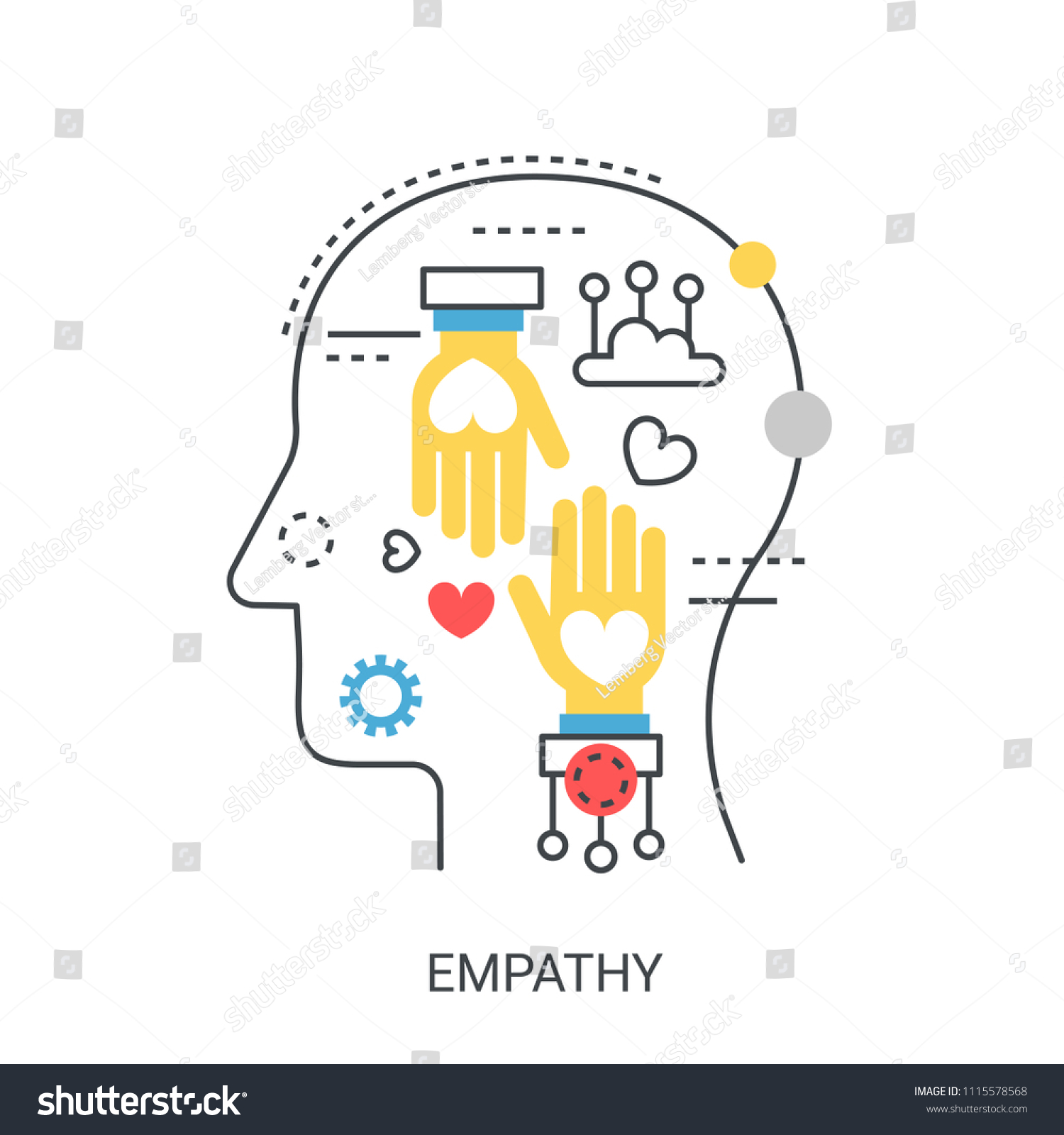 Empathy Vector Illustration Concept: เวกเตอร์สต็อก (ปลอดค่าลิขสิทธิ์ ...