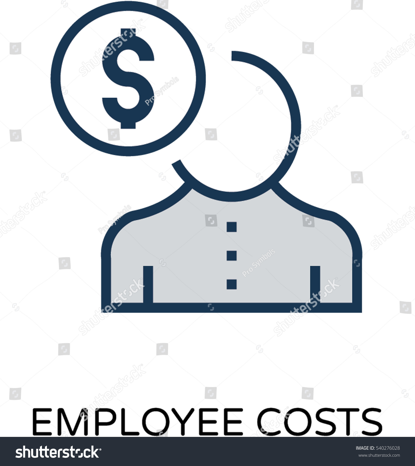 Employee Cost Vector Icon Stock Vector (Royalty Free) 540276028