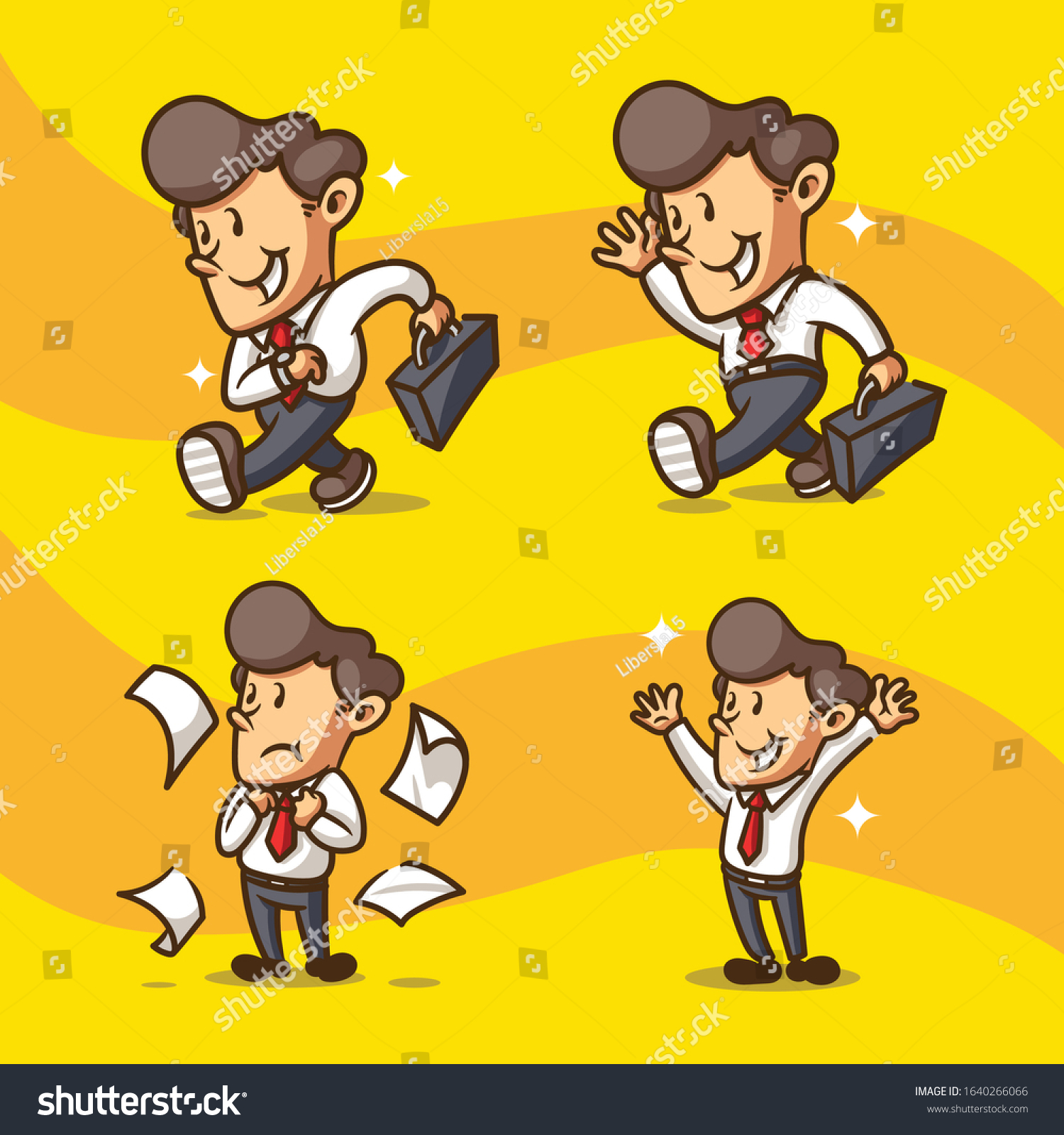 Employee Cute Illustration File Vector Editable: เวกเตอร์สต็อก (ปลอดค่า ...