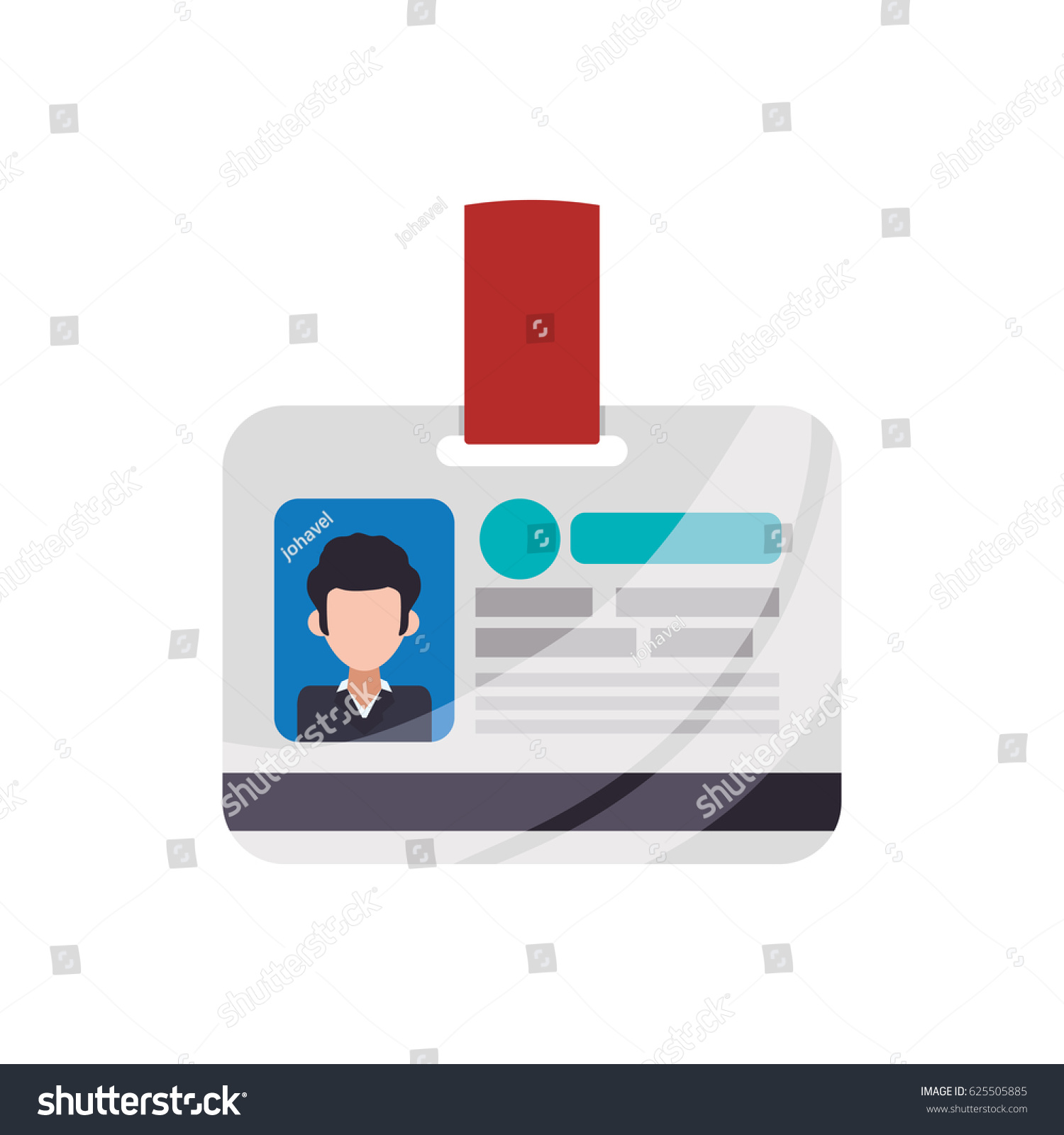 Employee Id Card Stock Vector (Royalty Free) 625505885