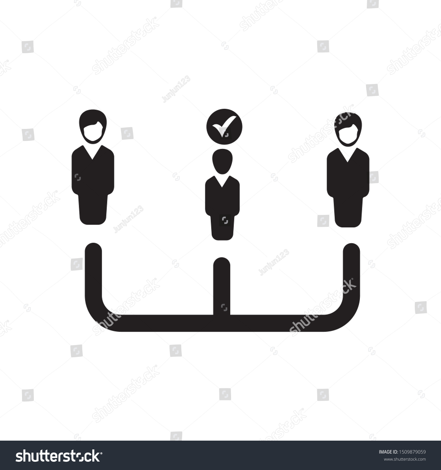 Employee Management Icon Organizational Structure Vector Stock Vector ...