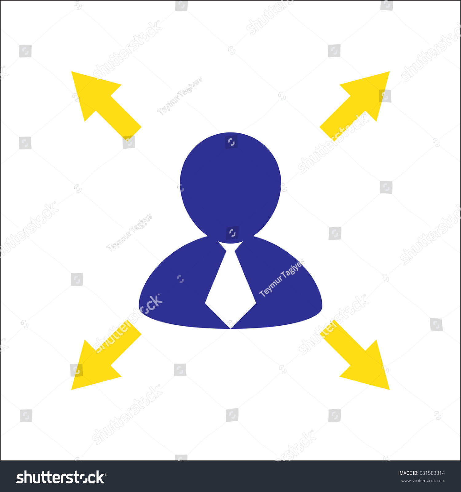 Employee On White Background Stock Vector (Royalty Free) 581583814