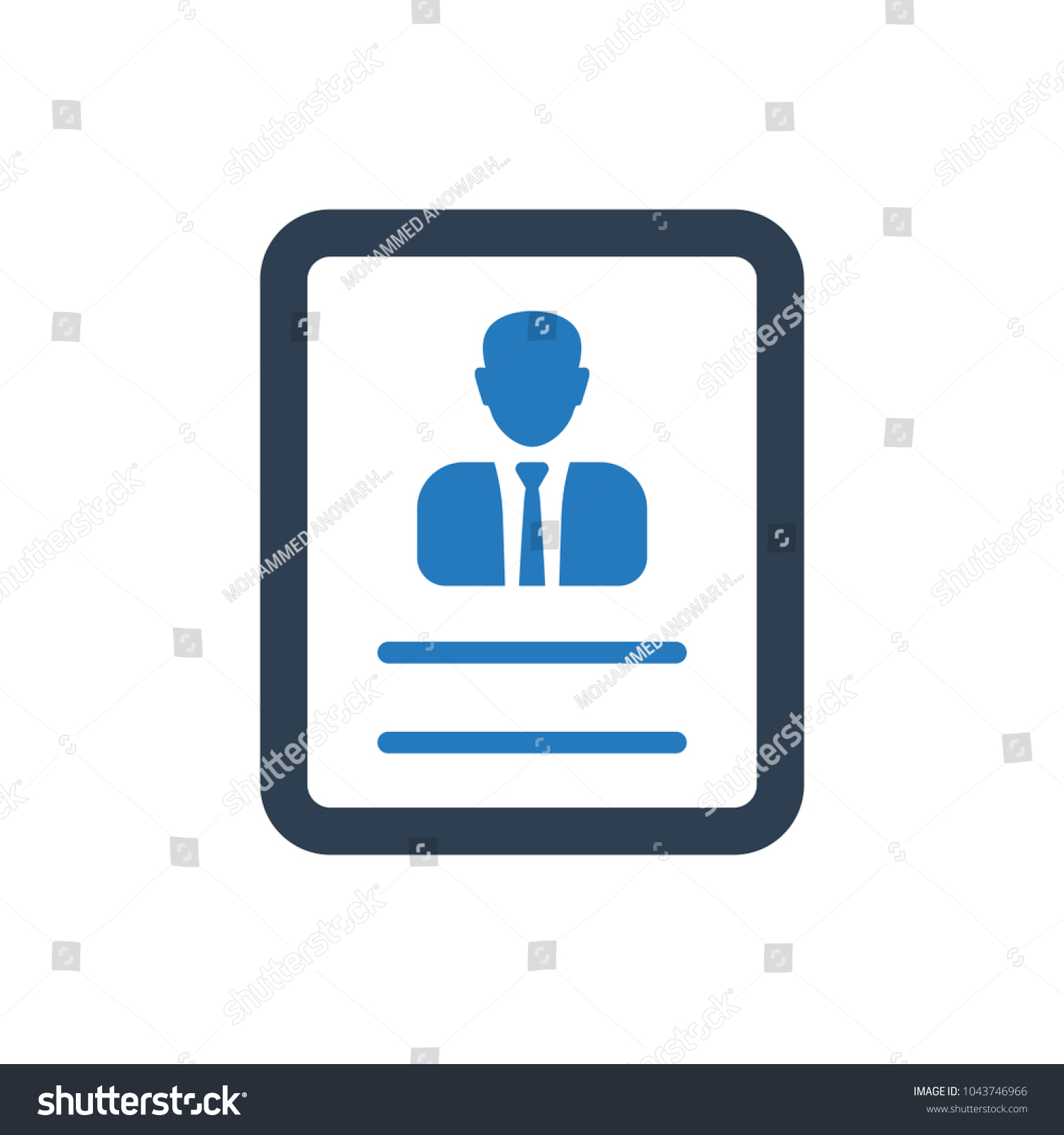 Employee Profile Icon Stock Vector (Royalty Free) 1043746966 | Shutterstock