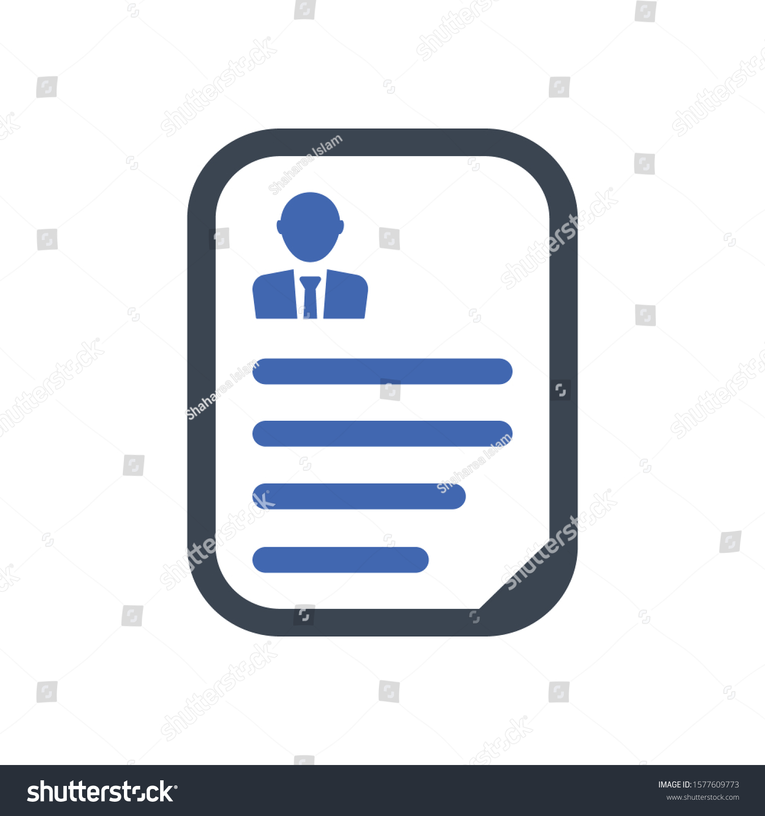 Employee Profile Icon Vector Graphics Stock Vector (Royalty Free ...