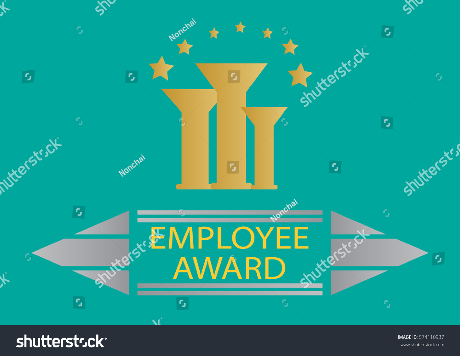 Employee Recognition Award Stock Vector (Royalty Free) 574110937 ...