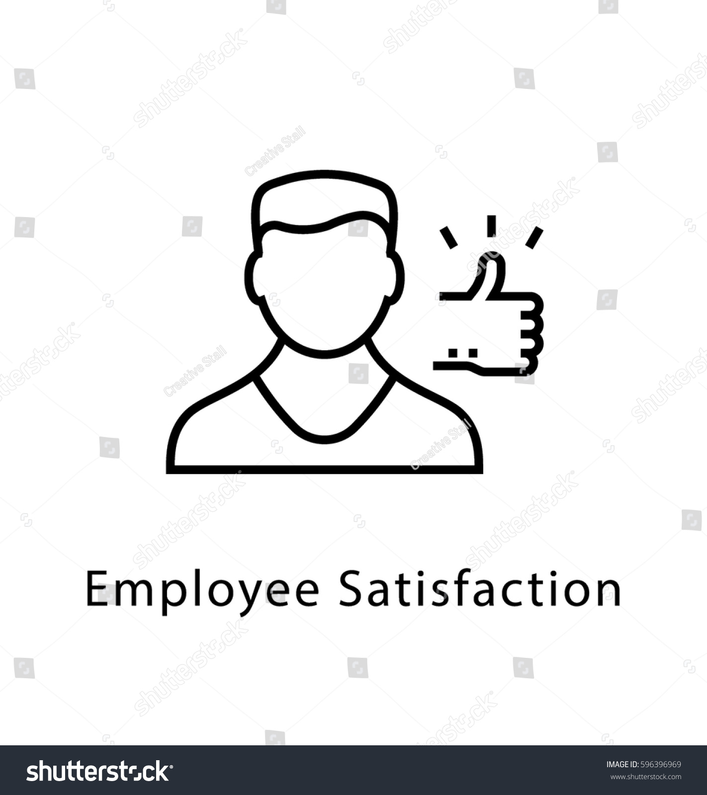 Employee Satisfaction Vector Line Icon Stock Vector (Royalty Free ...