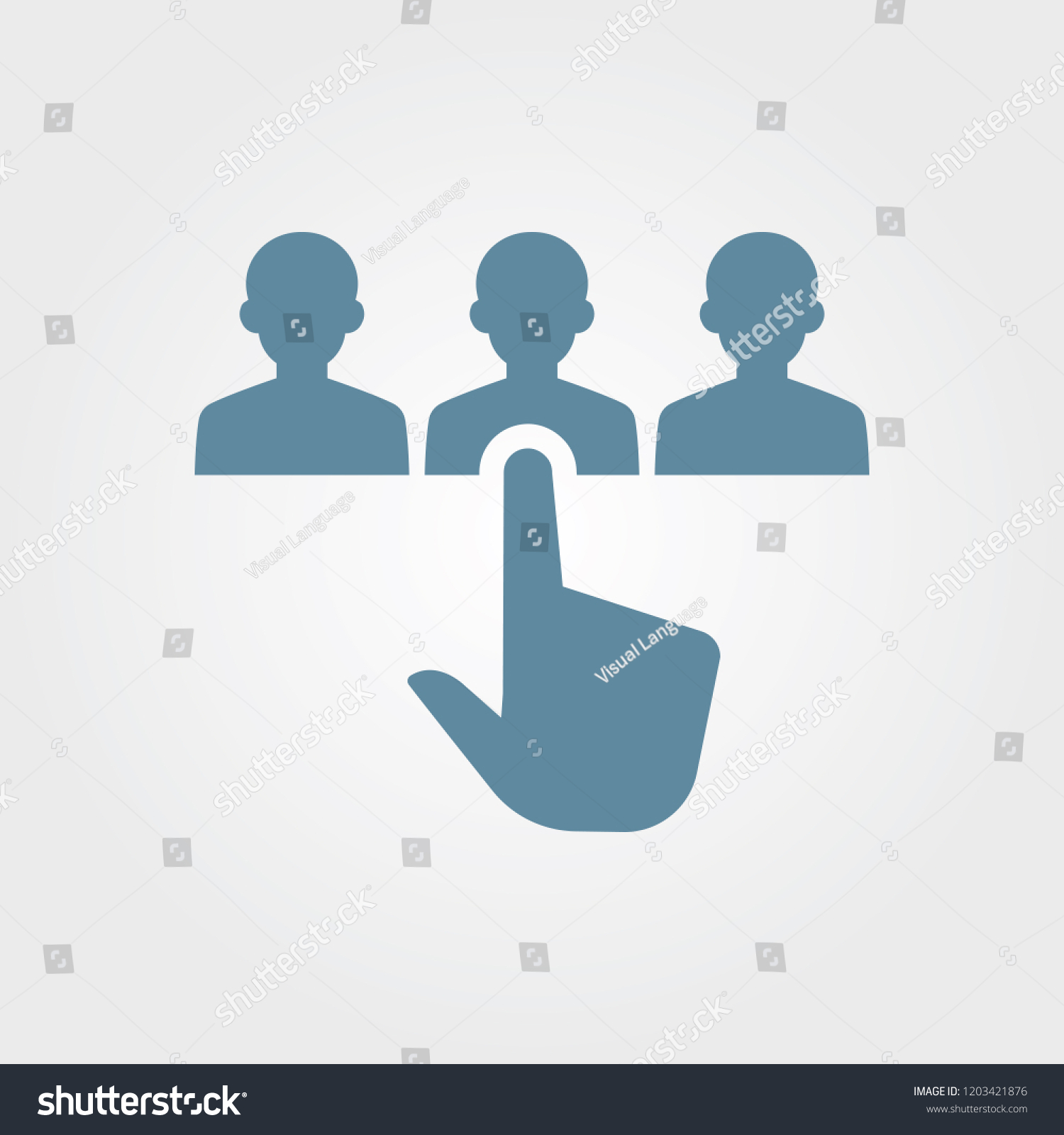 Employee Selection Icon: vector de stock (libre de regalías) 1203421876 ...