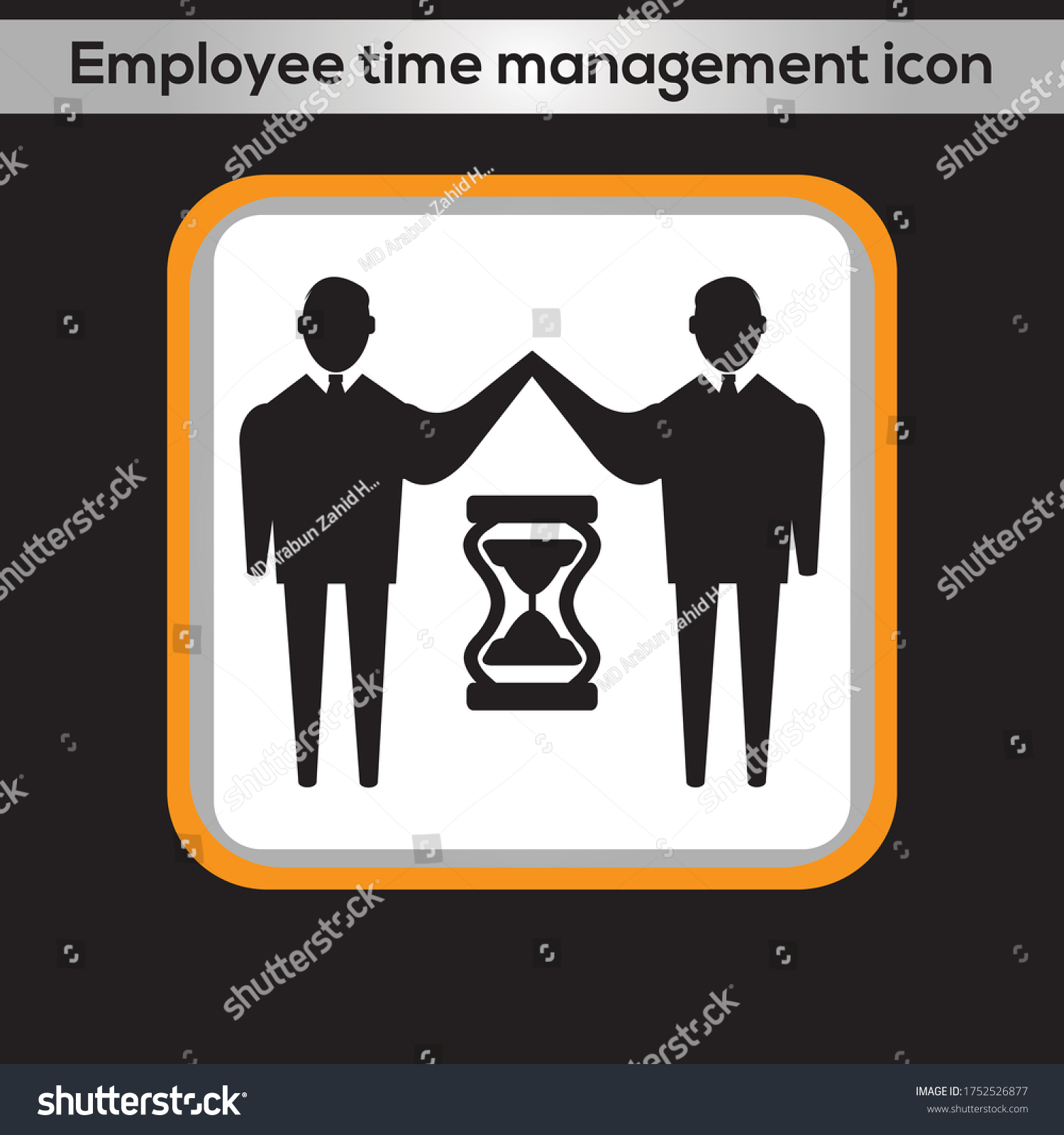 Employee Time Management Icon Vector Graphics Stock Vector (Royalty ...