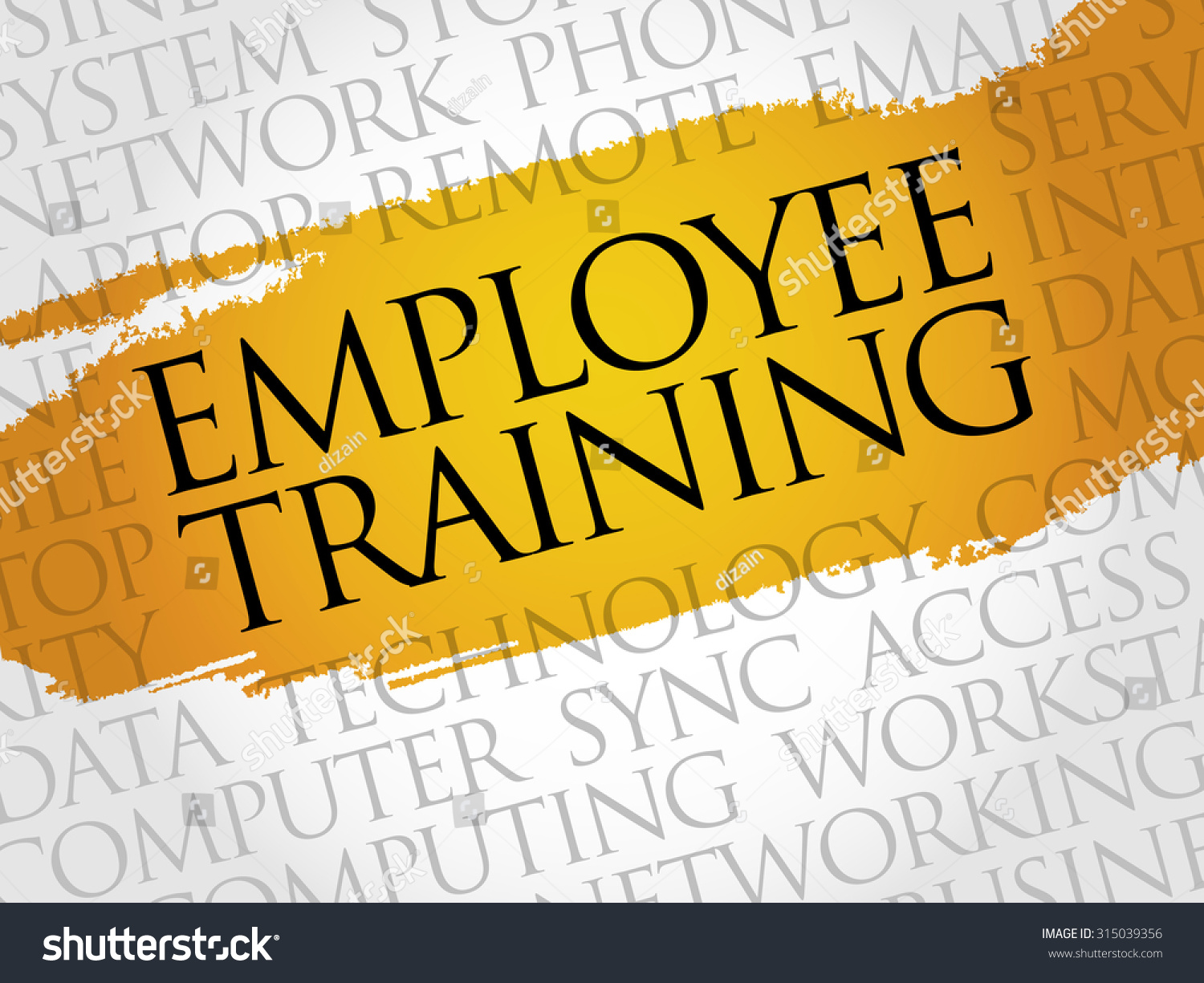 Employee Training Word Cloud Concept Stock Vector (Royalty Free ...