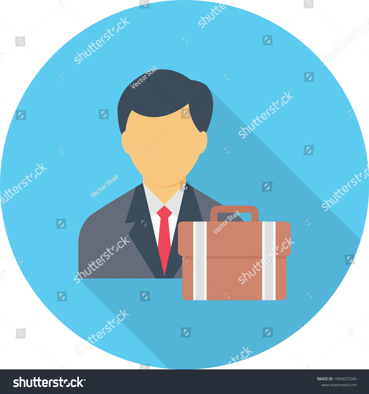 Employee Vector Colour Flat Icon Stock Vector (Royalty Free) 1904637244 ...