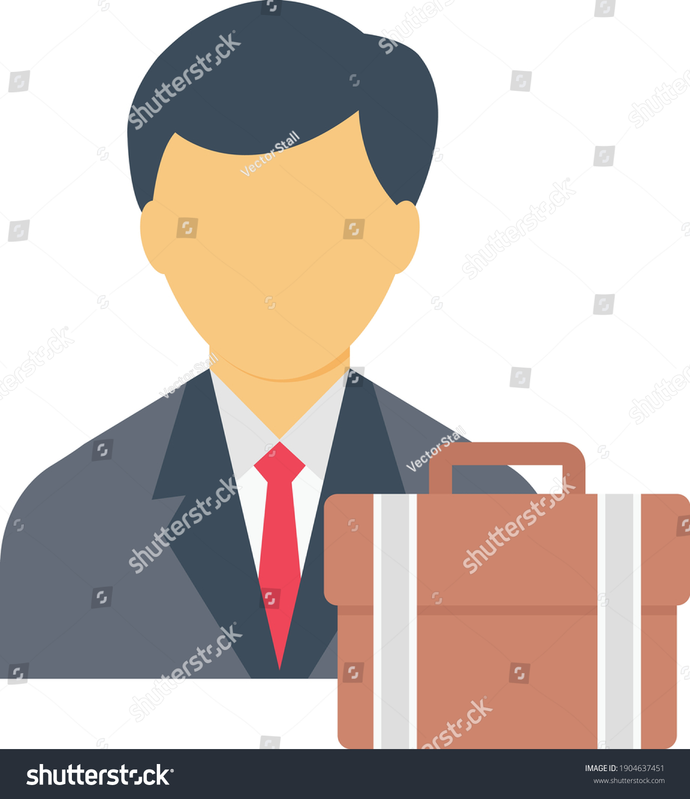 Employee Vector Colour Flat Icon Stock Vector (Royalty Free) 1904637451 ...