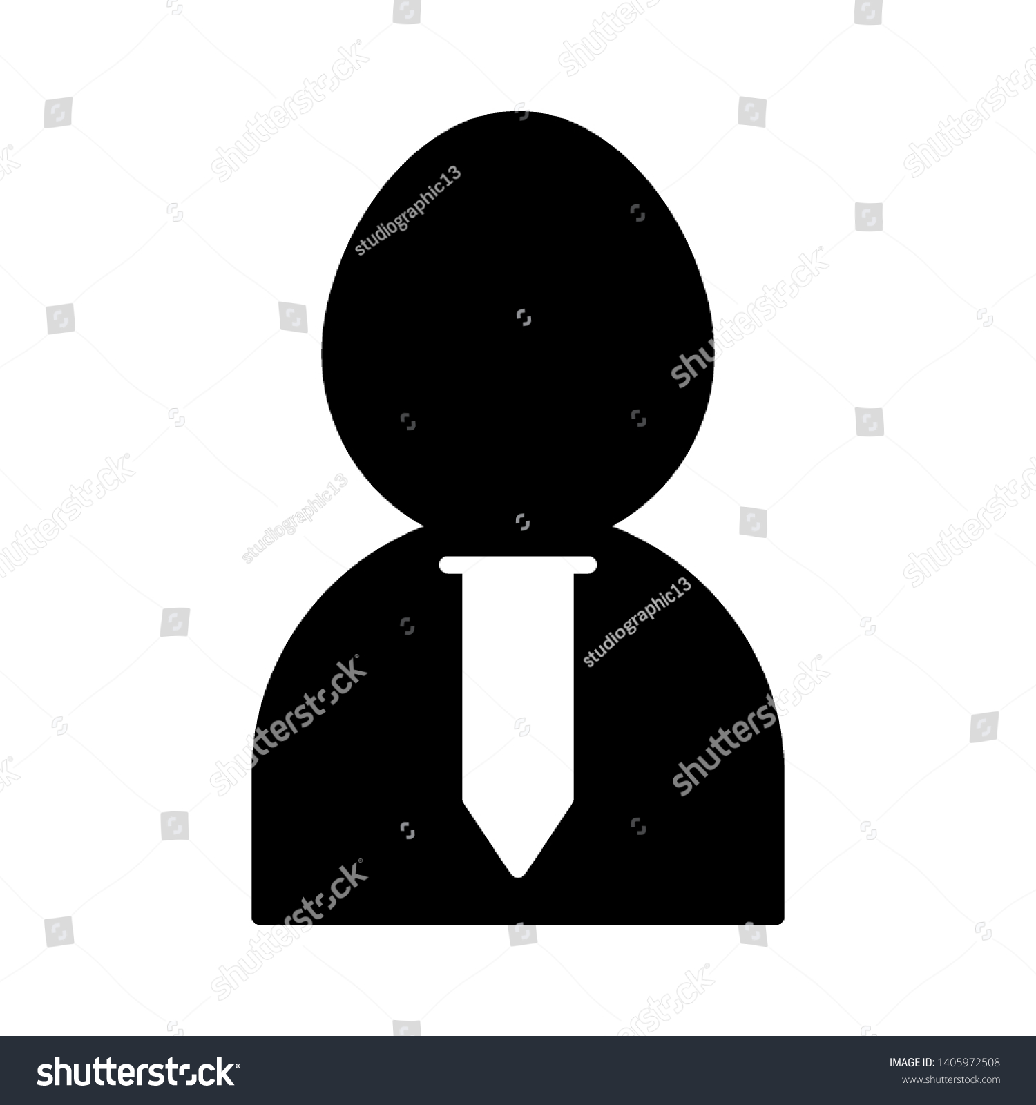 Employee Worker Icon Vector Black Stock Vector (Royalty Free ...