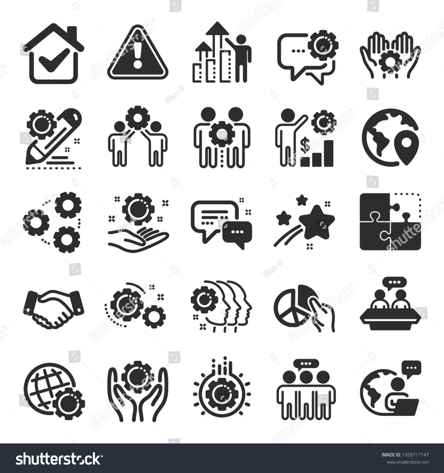Employees Benefits Icons Business Strategy Handshake Stock Vector ... Employees Benefits Icons Business Strategy Handshake Stock Vector ...
