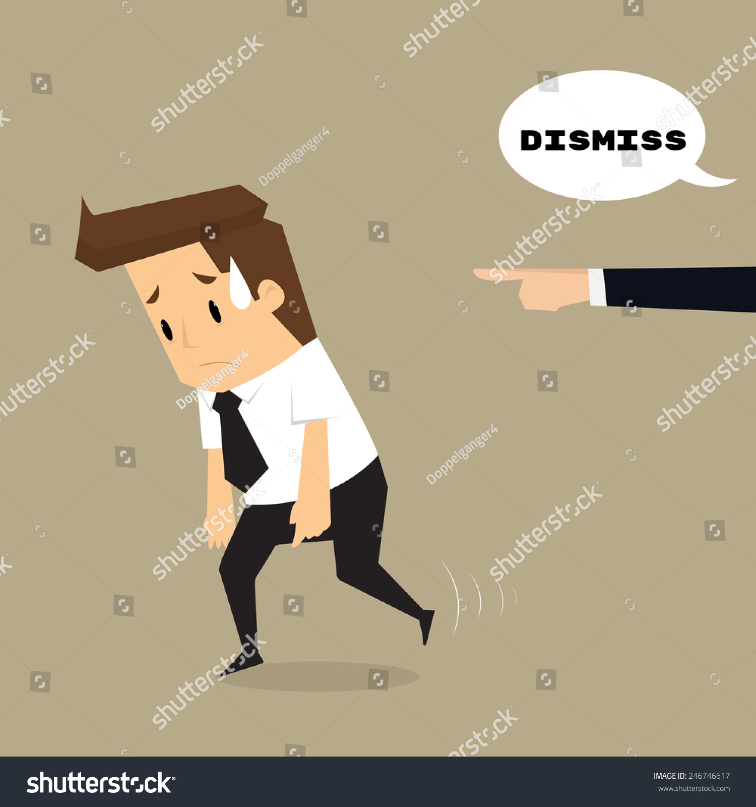 Employees Getting Fired By Bossvector Stock Vector (Royalty Free) 246746617