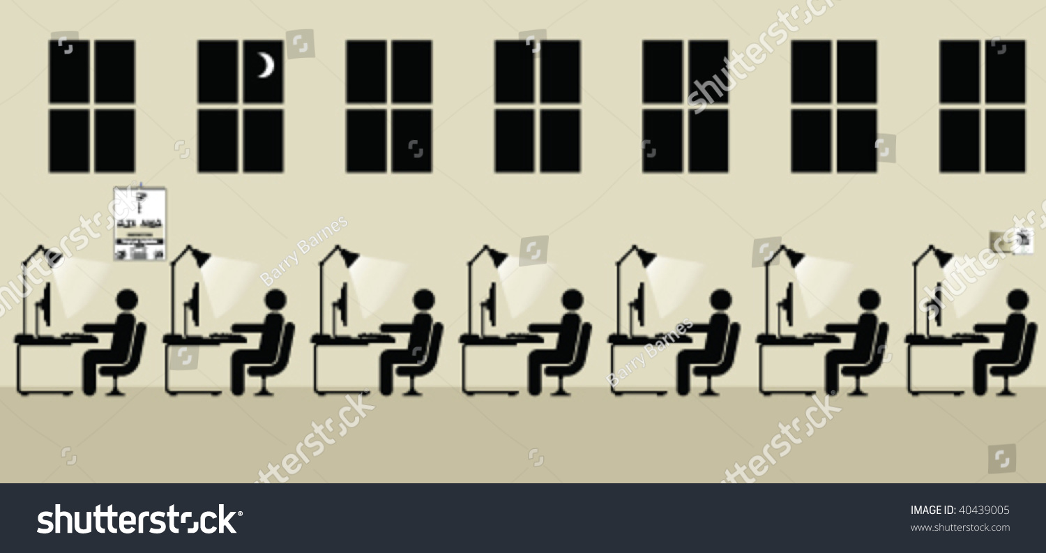 30 Night shift office window Stock Illustrations, Images & Vectors ...