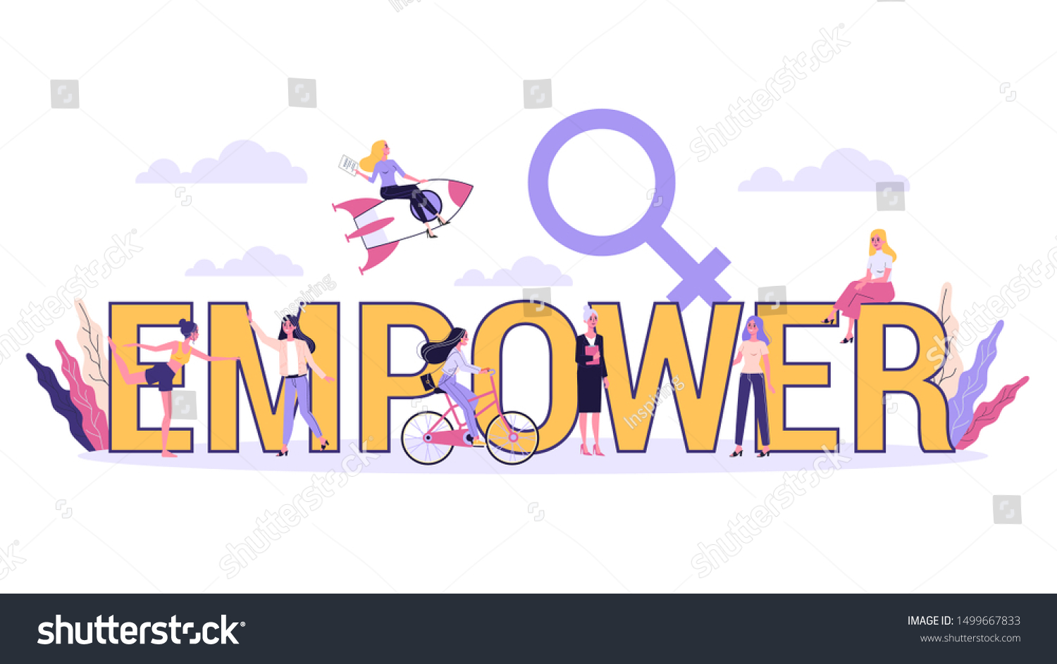 Empower Word Banner Concept Idea Female Stock Vector (Royalty Free ... Empower Word Banner Concept Idea Female Stock Vector (Royalty Free ...