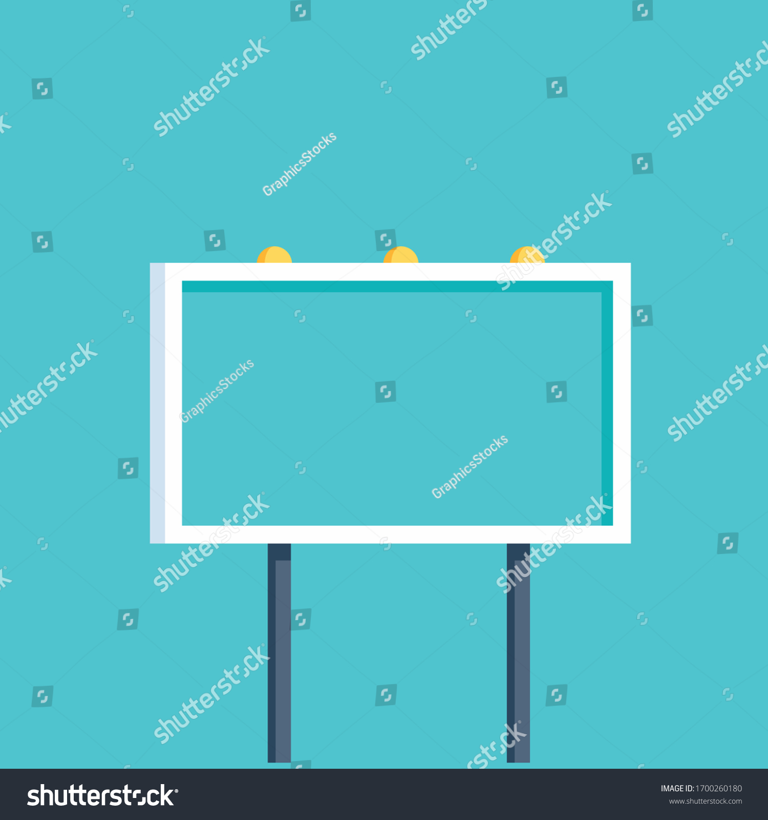 Empty Advertisement Billboard Vector Illustration Stock Vector (Royalty ...