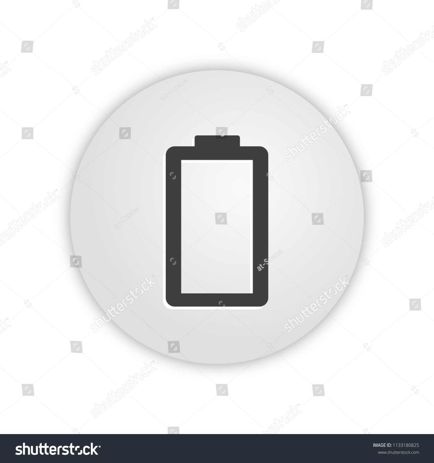 Empty Battery App Icon Stock Vector (Royalty Free) 1133180825 ...