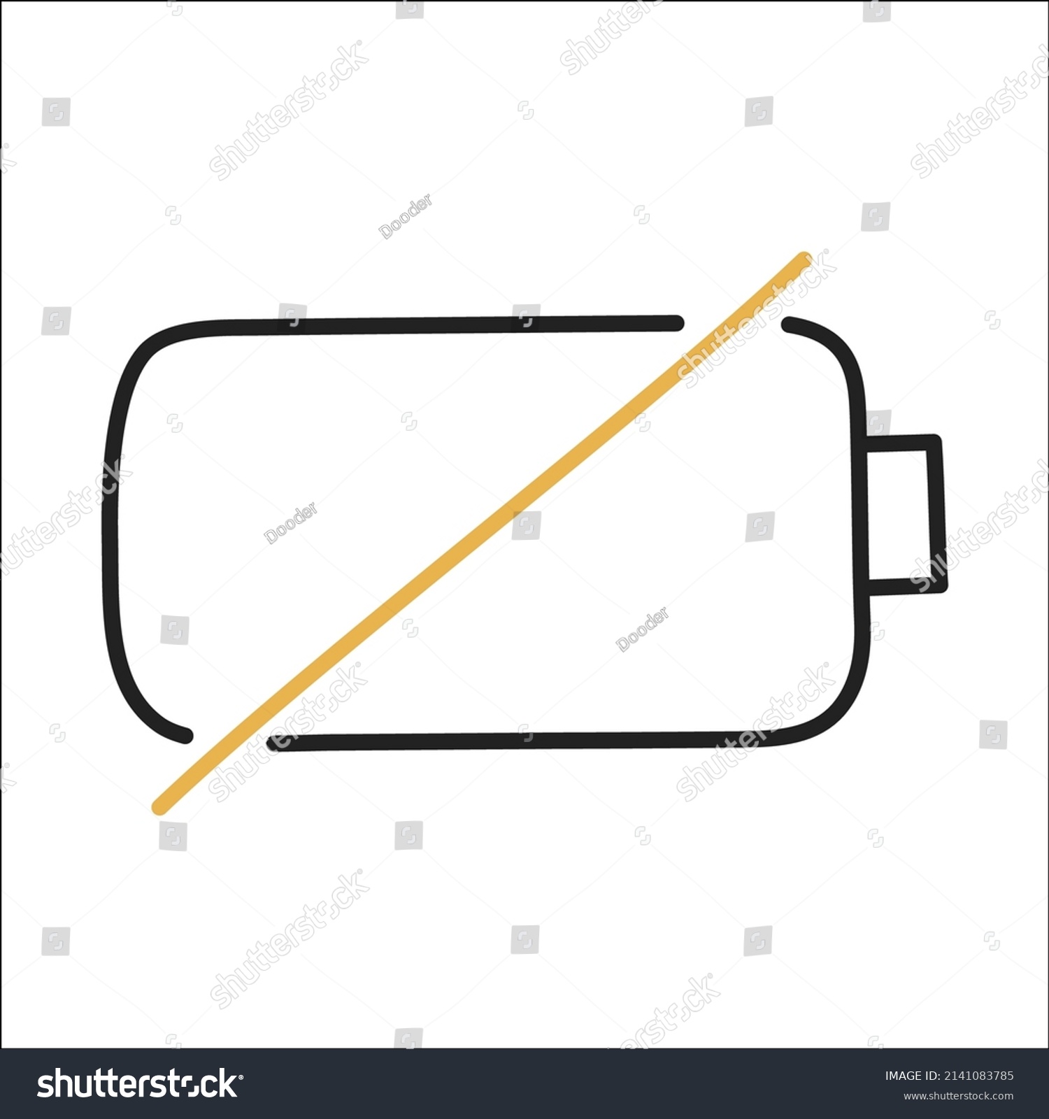 Empty Battery Hand Drawn Ev Doodle Stock Vector (Royalty Free ...
