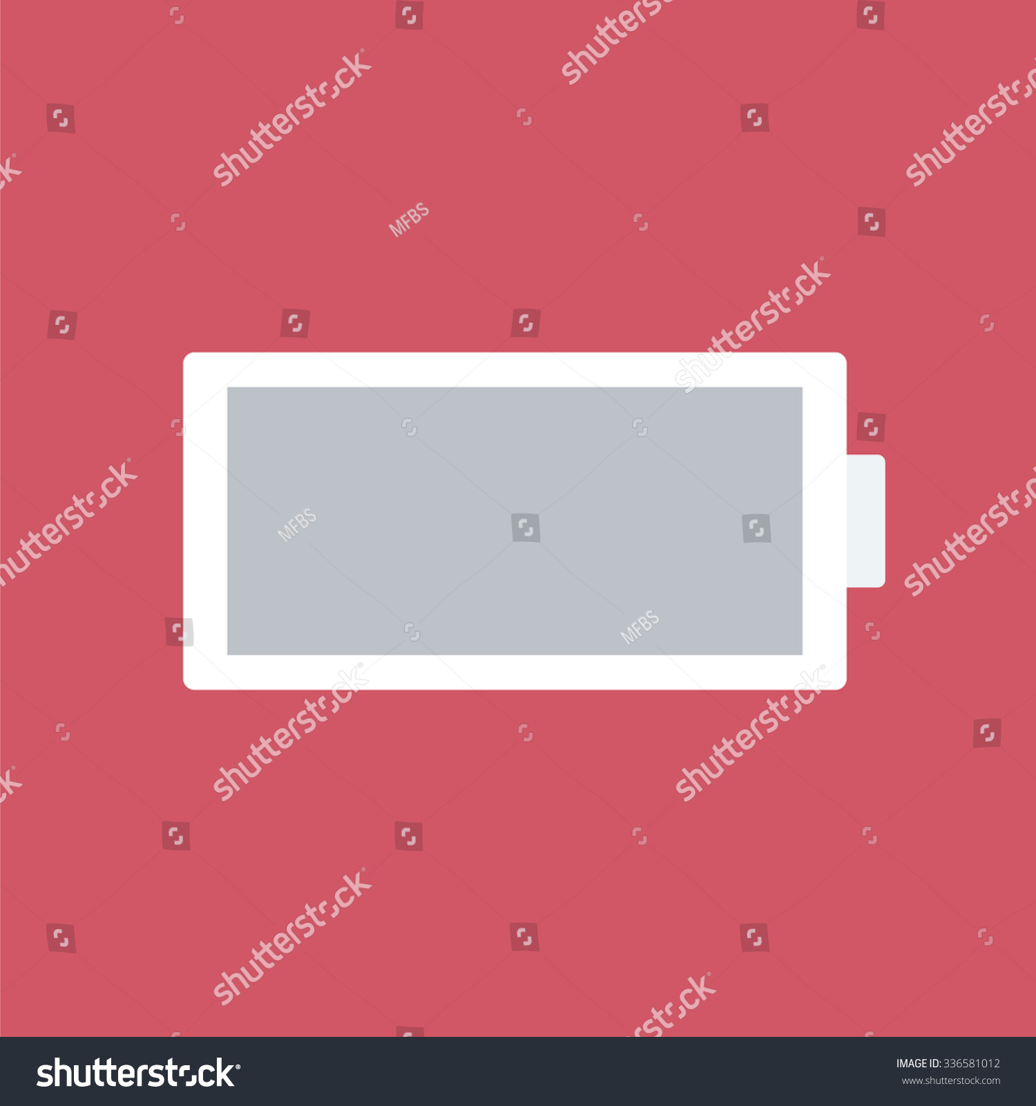 Empty Battery Icon Power Icon Stock Vector (Royalty Free) 336581012