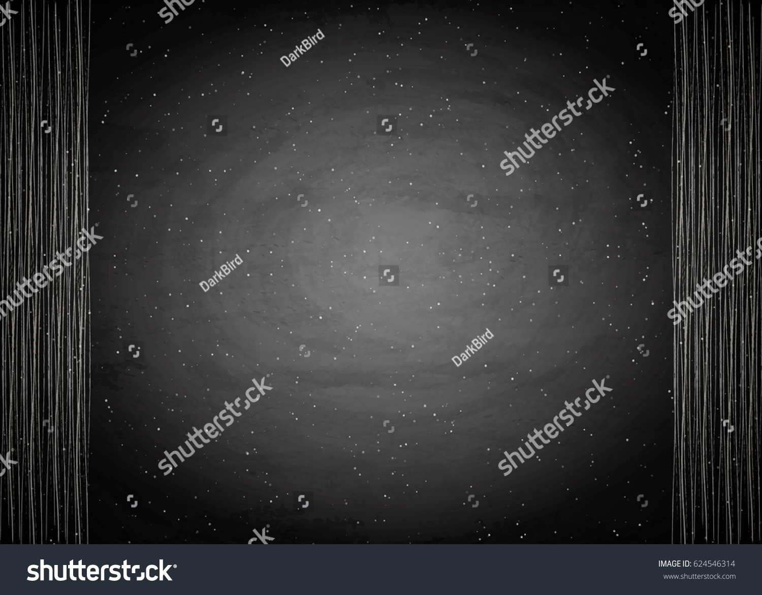 Empty Border On Blackboard Chalkboard Background Stock Vector (Royalty ...