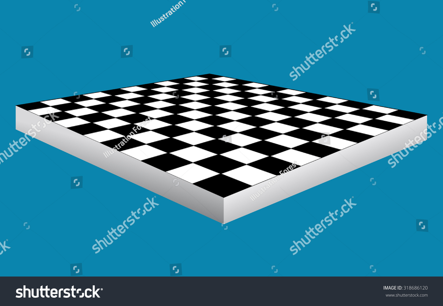 Empty Chess Board Perspective View Vector: เวกเตอร์สต็อก (ปลอดค่า ...