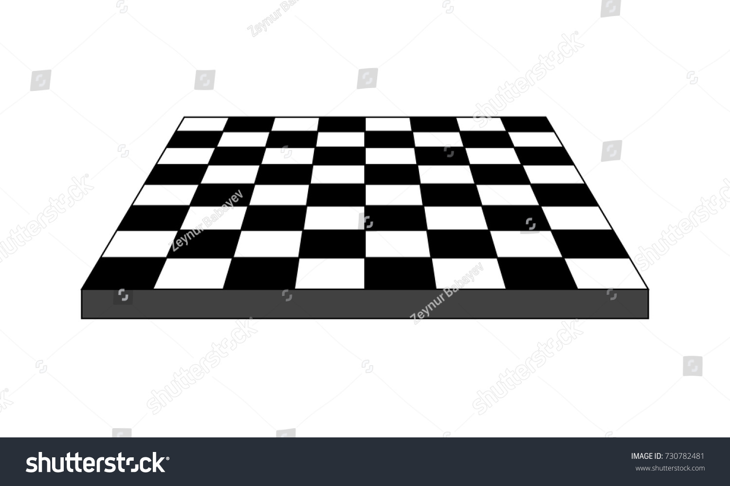 Empty Chess Board Perspective View Vector Stock Vector (Royalty Free ...